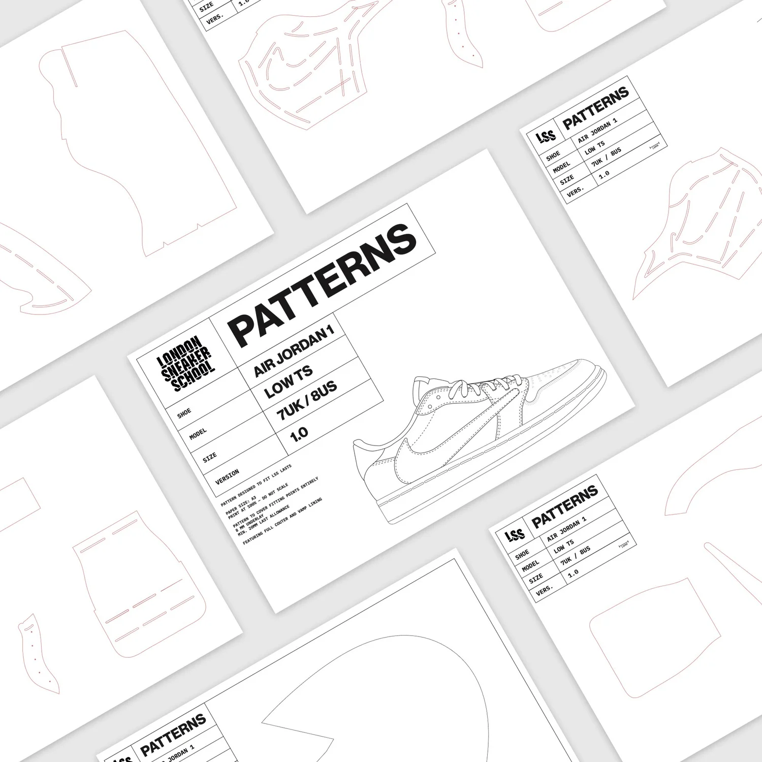 FREE Air Jordan 1 Shoemaking Patterns [Size 4US - 15US] — London ...