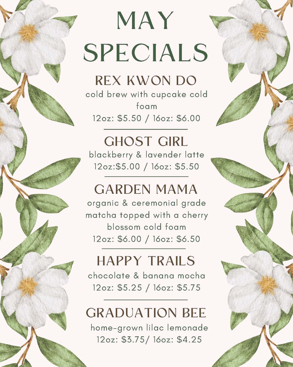 Seasonal Drinks — Folklore Coffee - Lemont