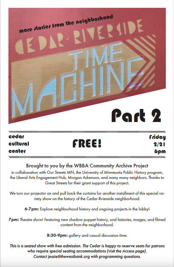 Cedar-Riverside Time Machine: Part 2 — The Cedar Cultural Center
