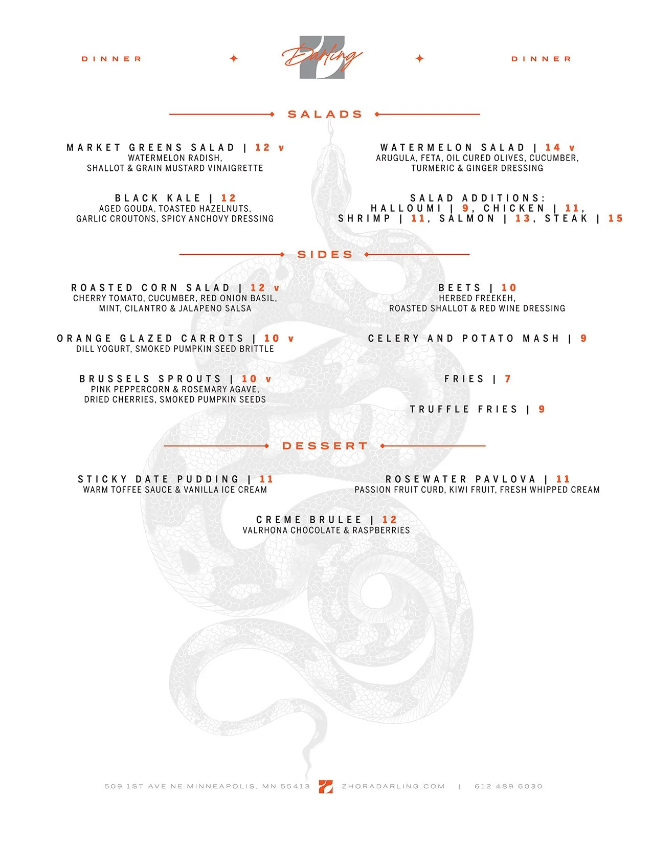 Dinner — Zhora Darling