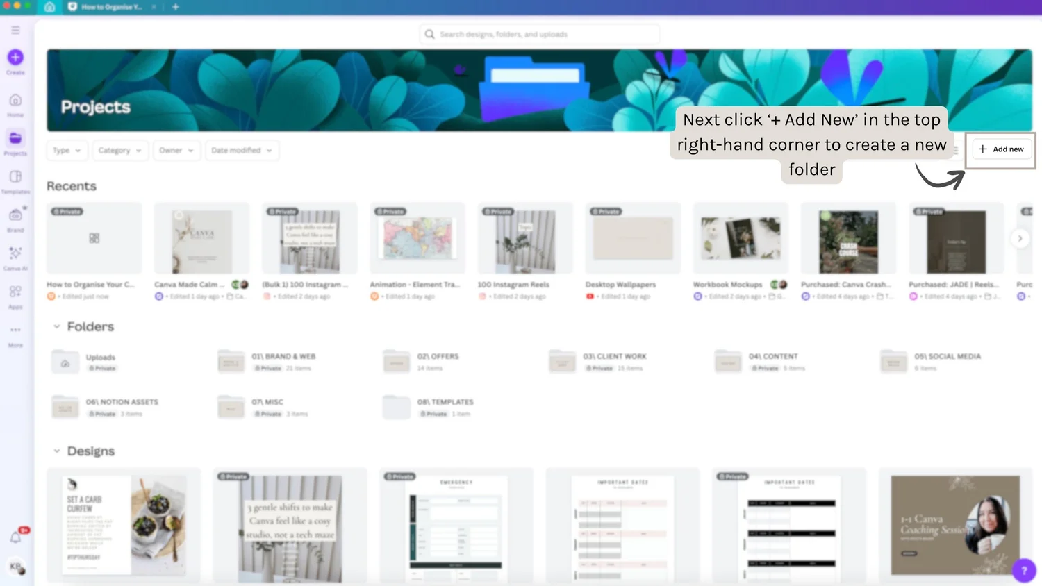 How to Organize Your Canva Designs with a Simple Master Folder System ...