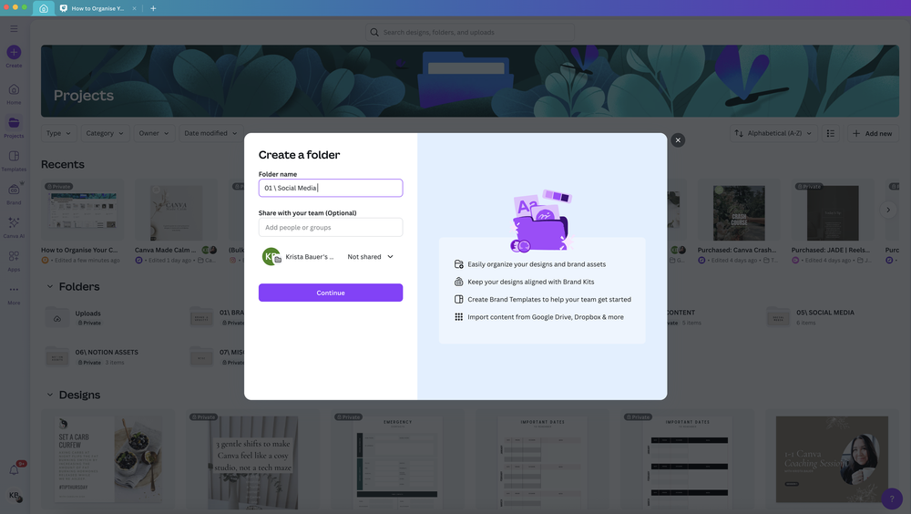 How to Organize Your Canva Designs with a Simple Master Folder System ...