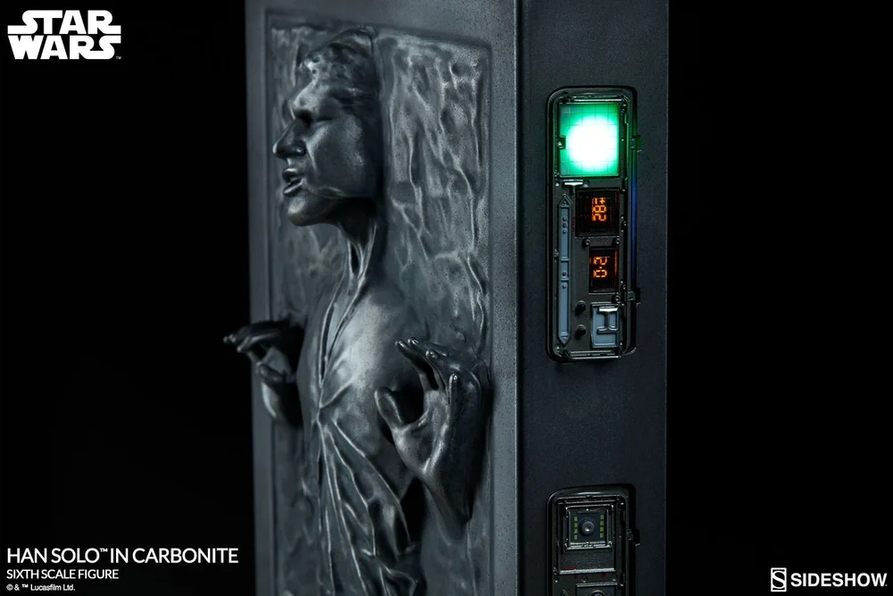 Han Solo Frozen in Carbonite Light Up Sixth Scale Statue — Rebel ...