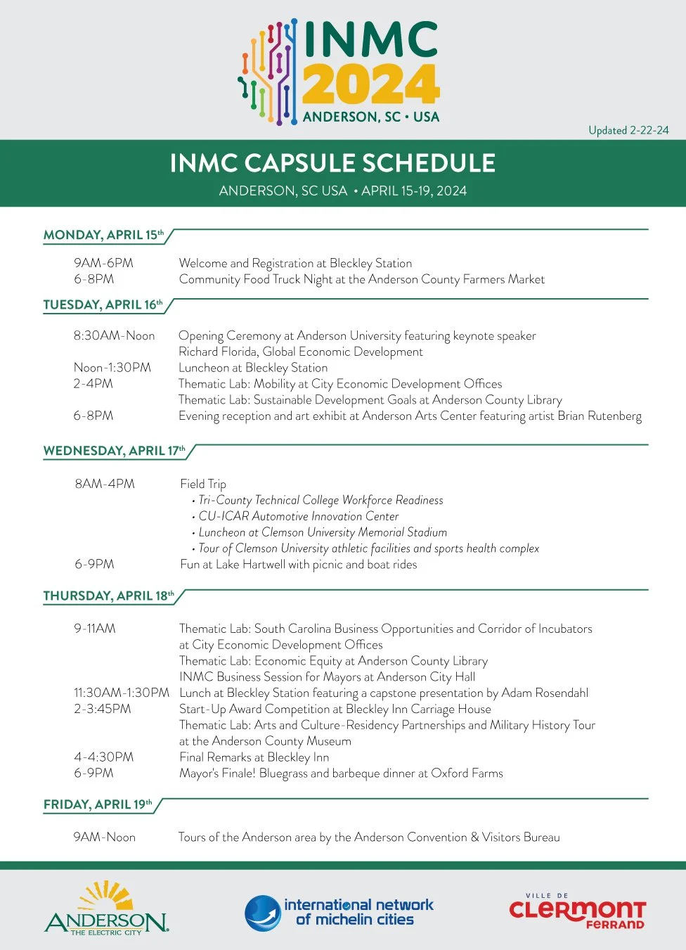 Event Schedule — INMC 2024