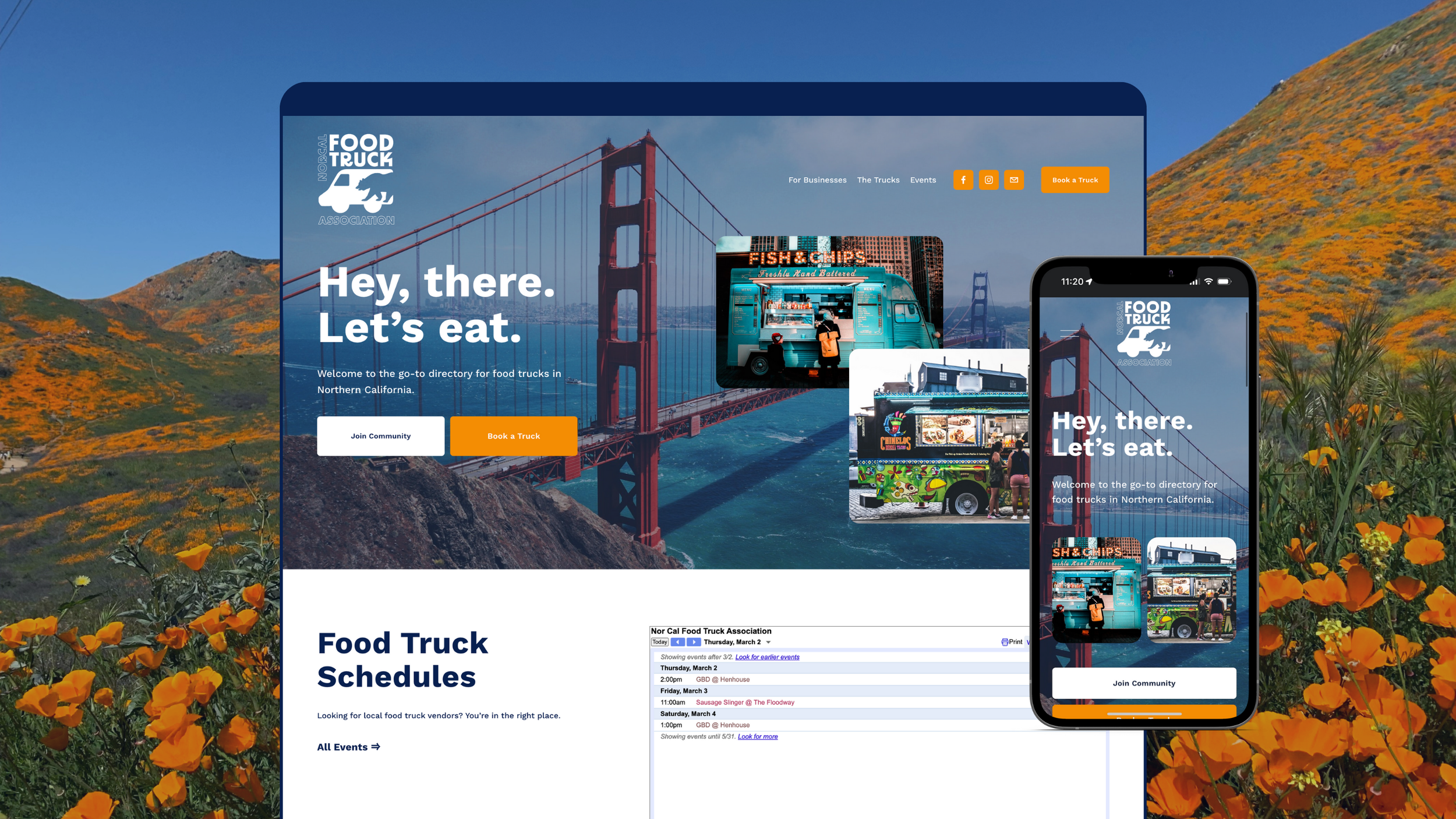 NorCal Food Truck Association — Phased Design Website & Branding Design