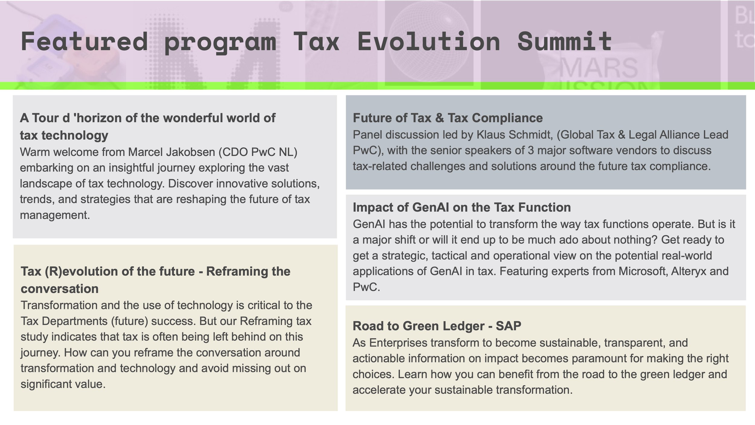 program — Tax Evolution Summit