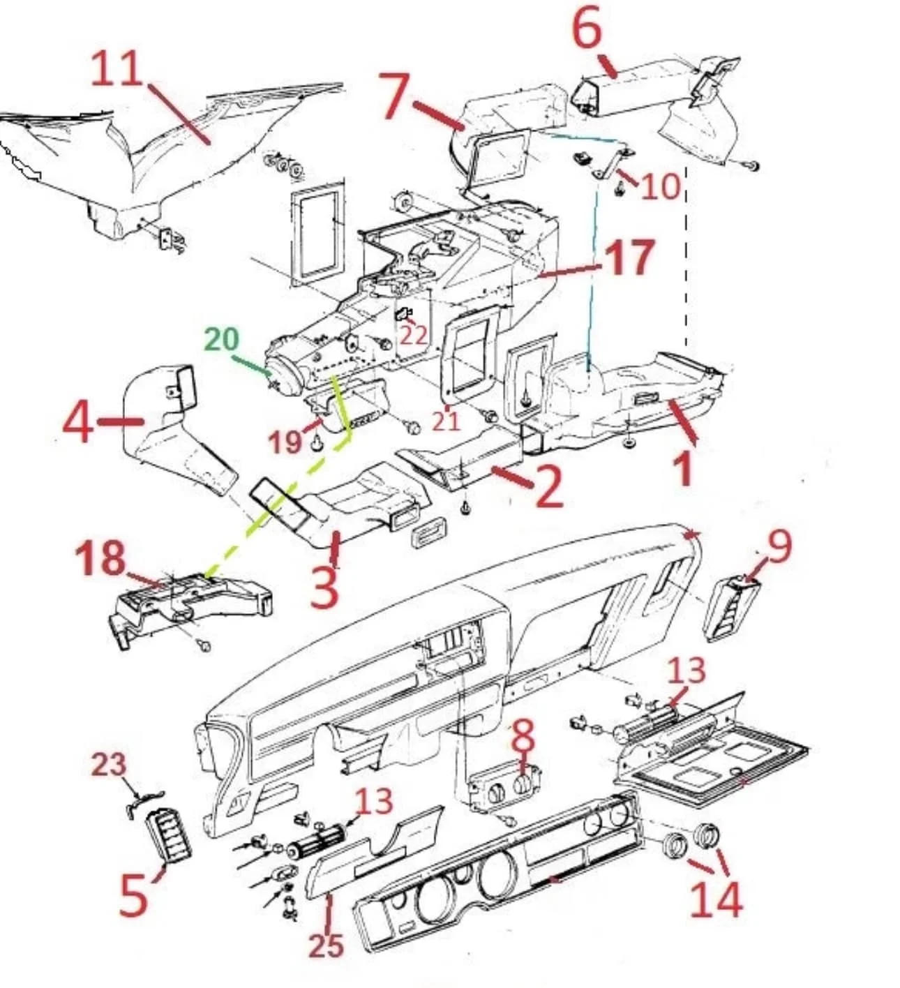 New reproduction center console for manual or automatic transmission ...