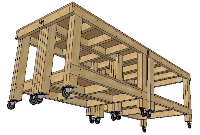 Hybrid Mobile Workbench System Plan — Matthew Peech Woodworking