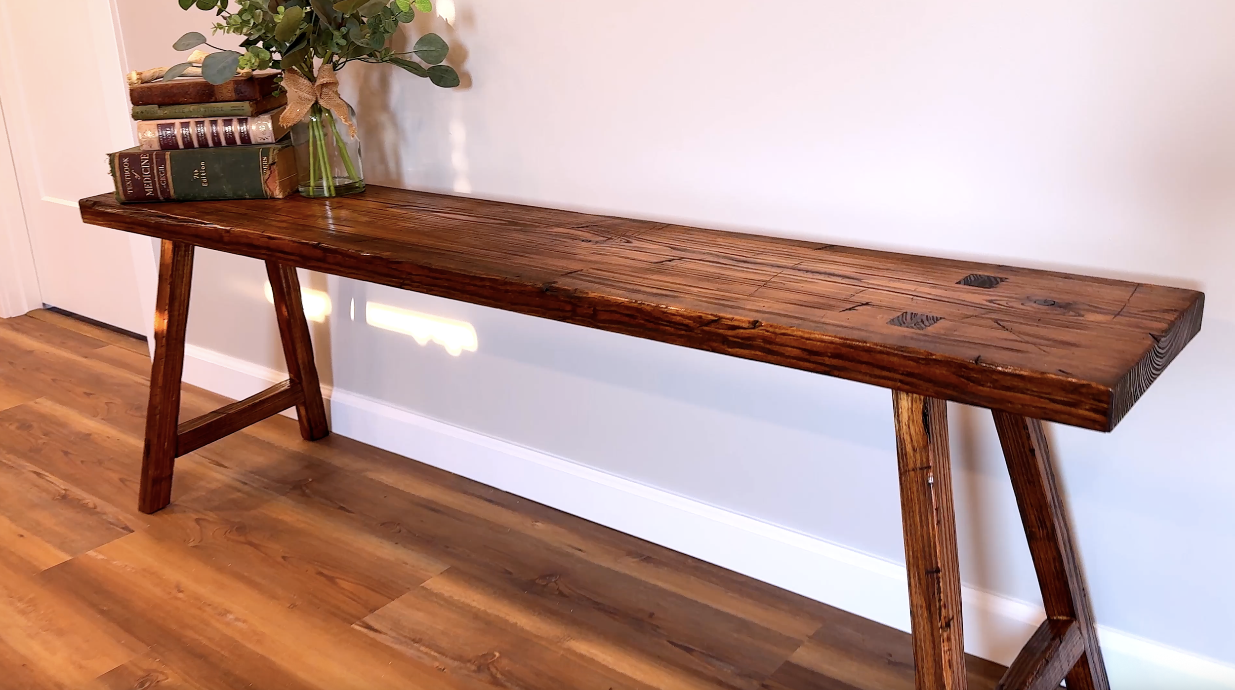 DIY Rustic Wooden Bench (Made from a $10 2x12!) — Matthew Peech Woodworking