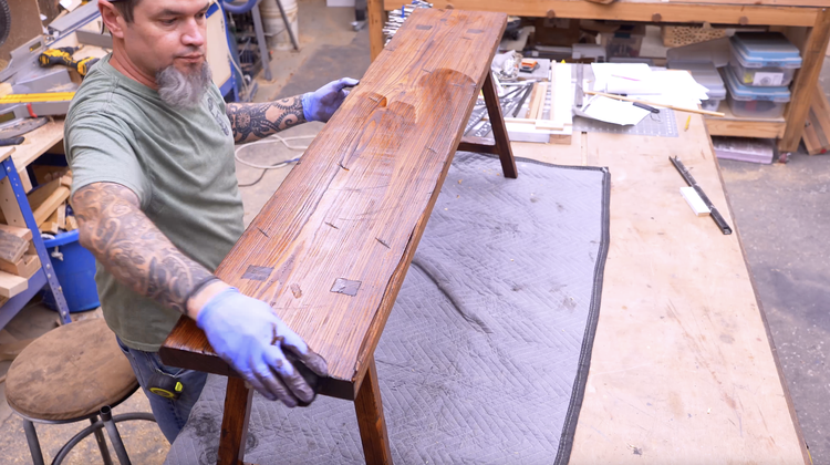 DIY Rustic Wooden Bench (Made from a $10 2x12!) — Matthew Peech Woodworking