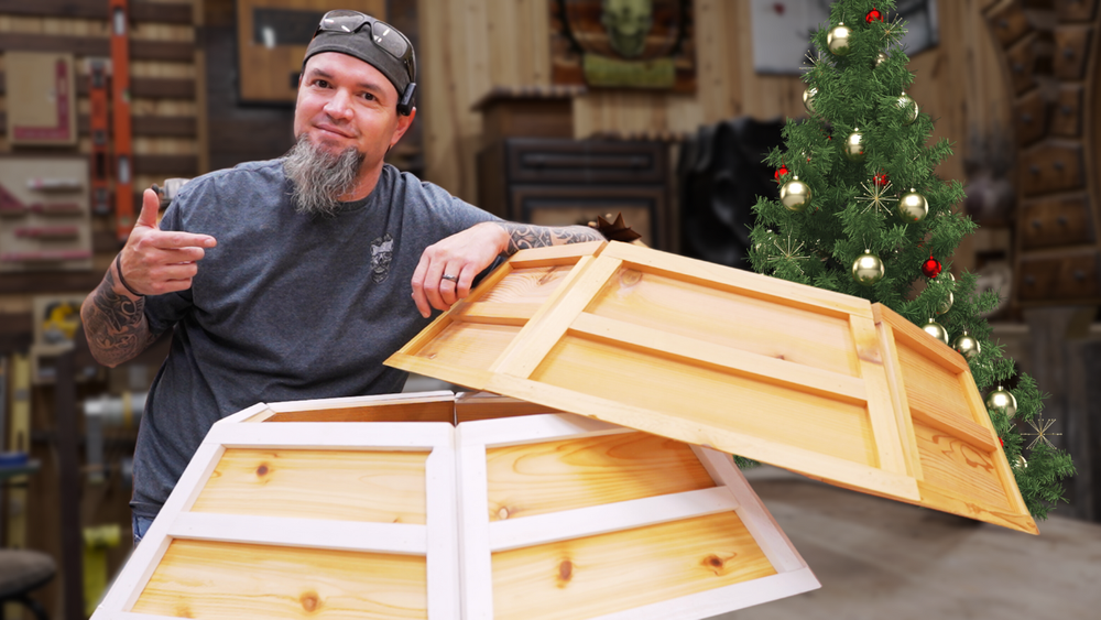 Hexagon Collapsible Wooden Tree Skirt — Matthew Peech Woodworking