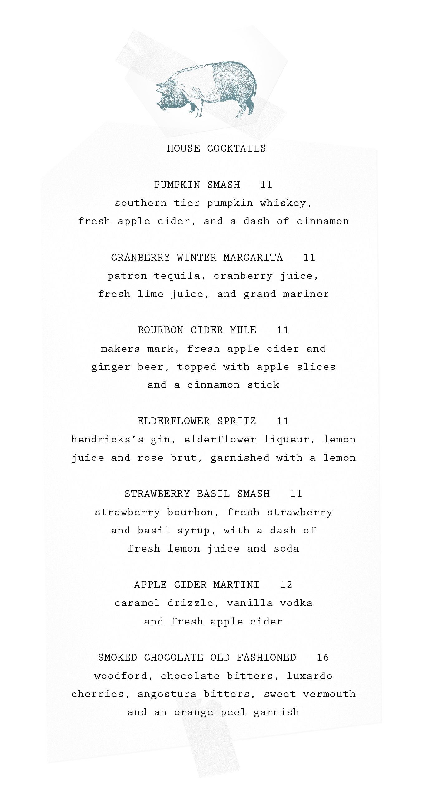 Drinks Menus — Edacious Kitchen