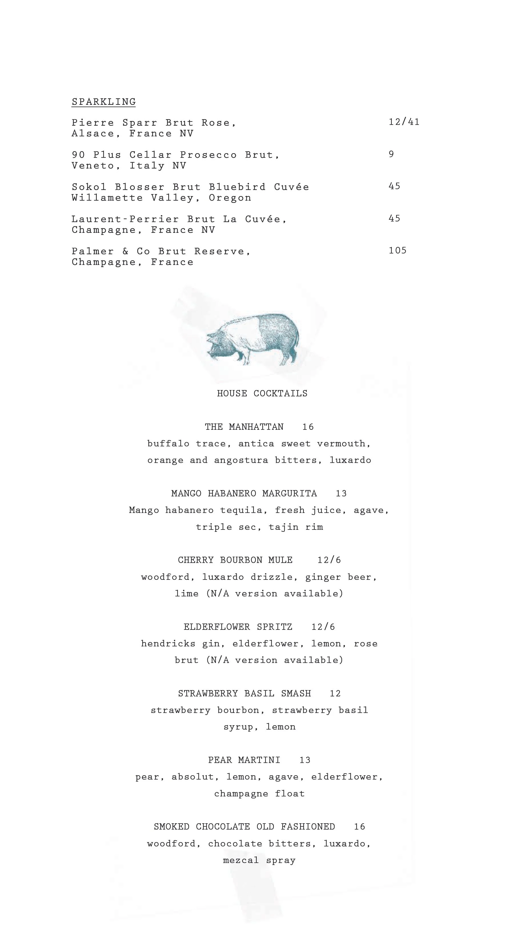 Drinks Menus — Edacious Kitchen