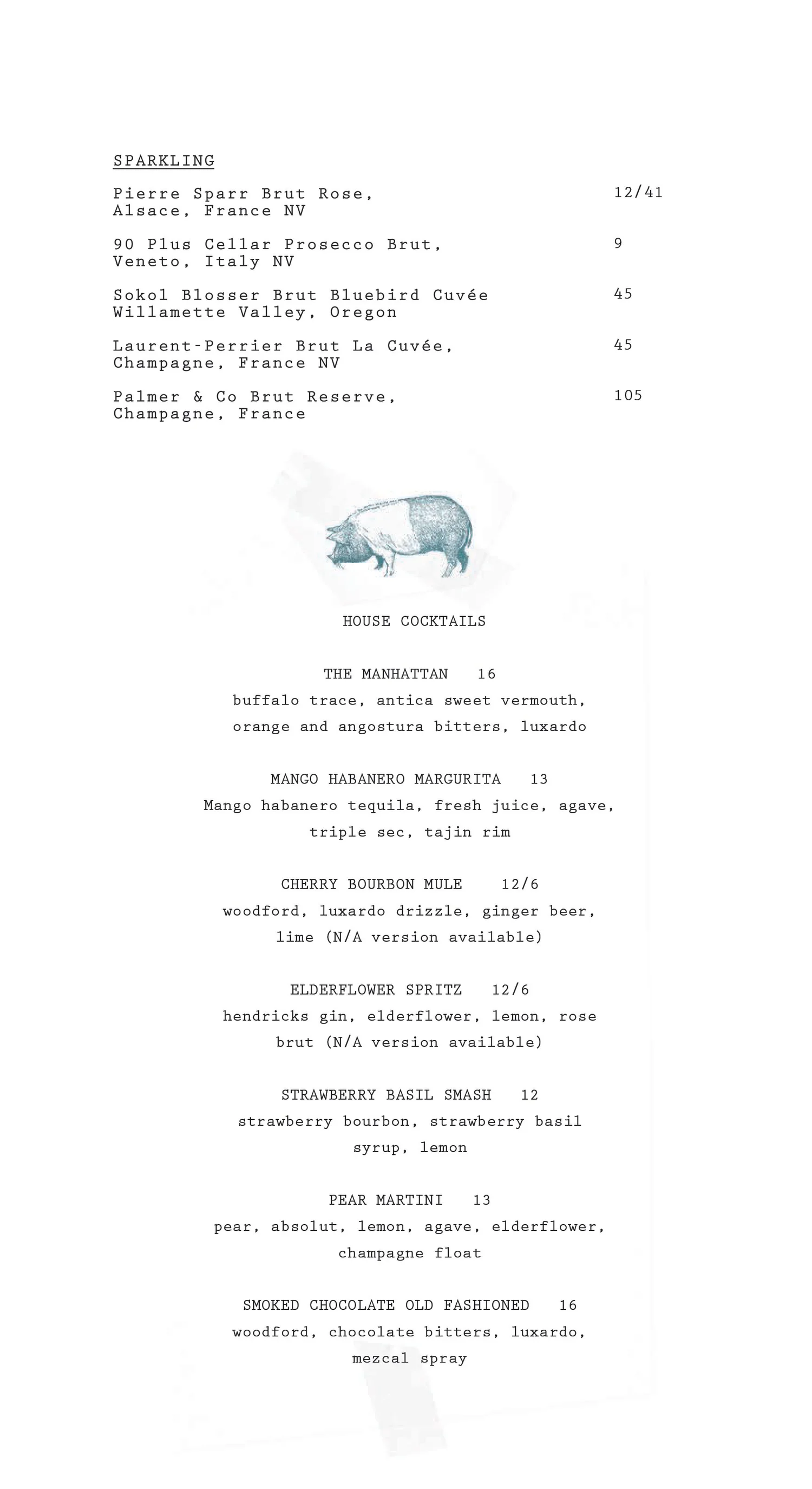 Drinks Menus — Edacious Kitchen