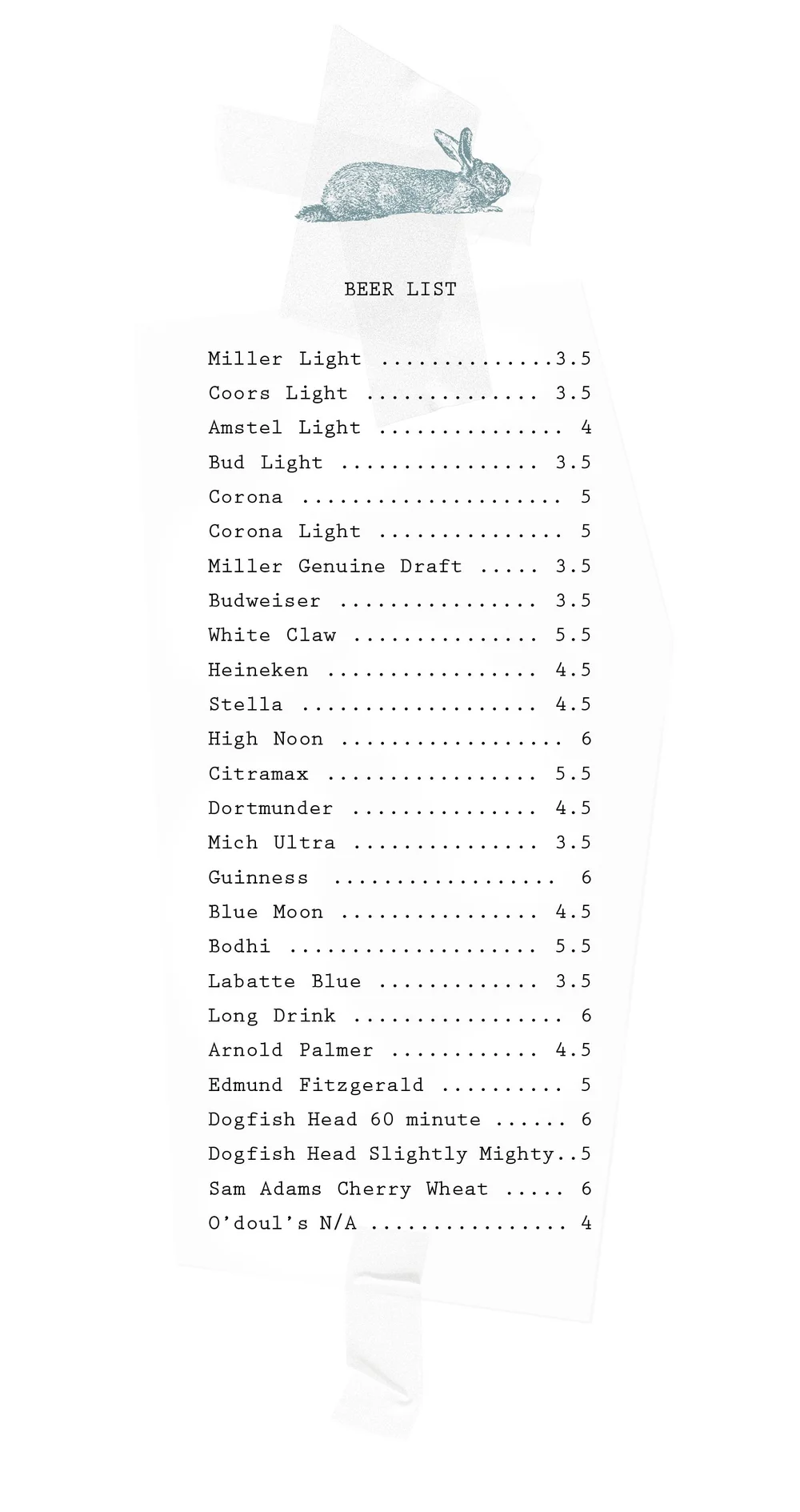 Drinks Menus — Edacious Kitchen