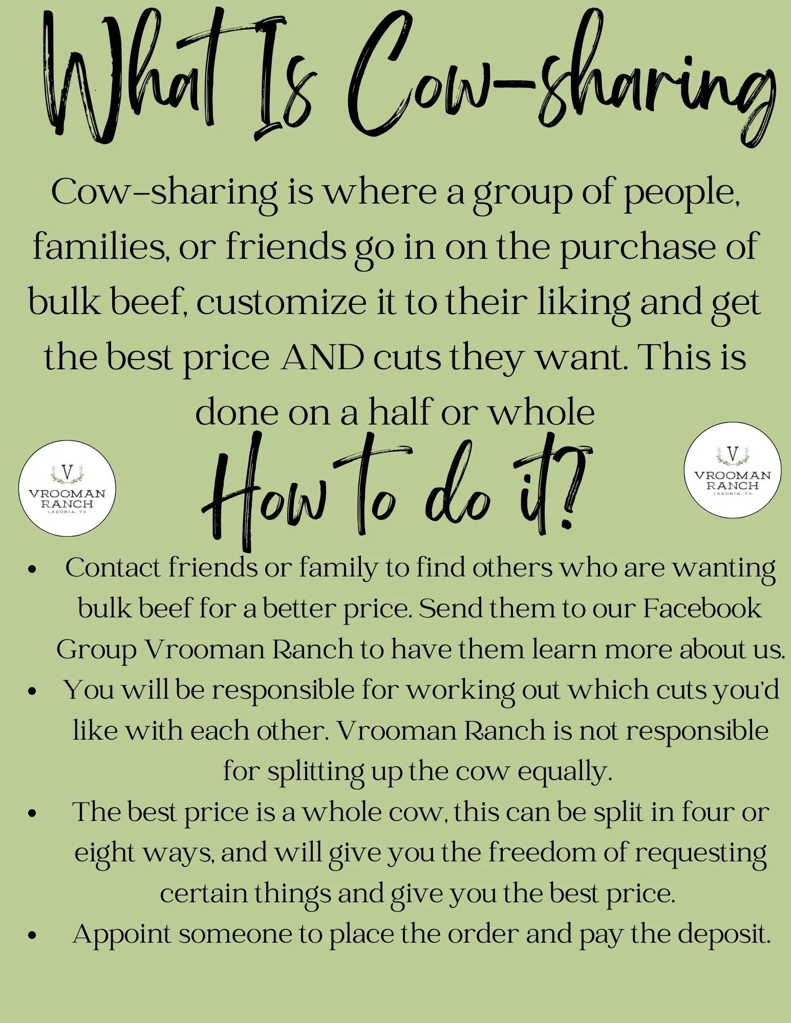 Cow-sharing is a great way to get the best price! — Vrooman Ranch
