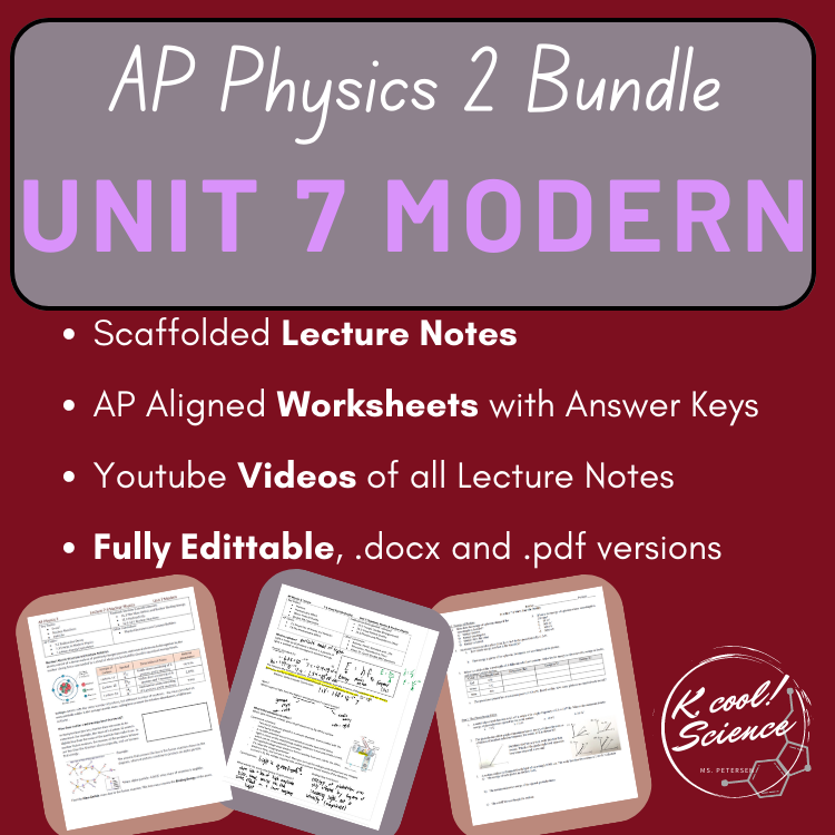 AP Physics 2- Unit 7 Modern Curriculum — K Cool! Science
