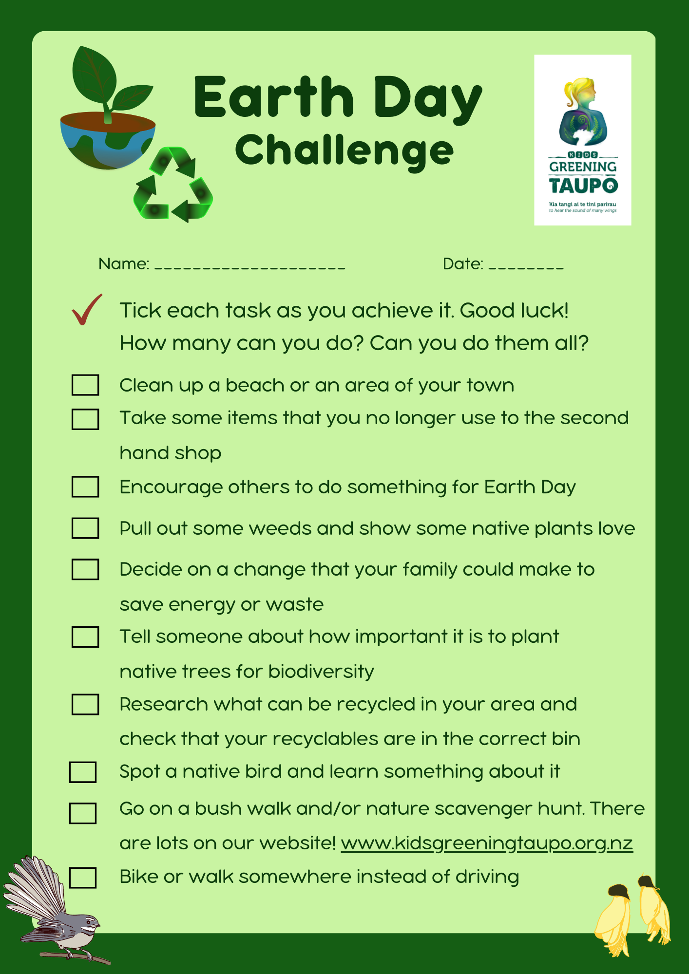 Earth Day Litter Pick Up — Kids Greening Taupō | Learning Through Nature