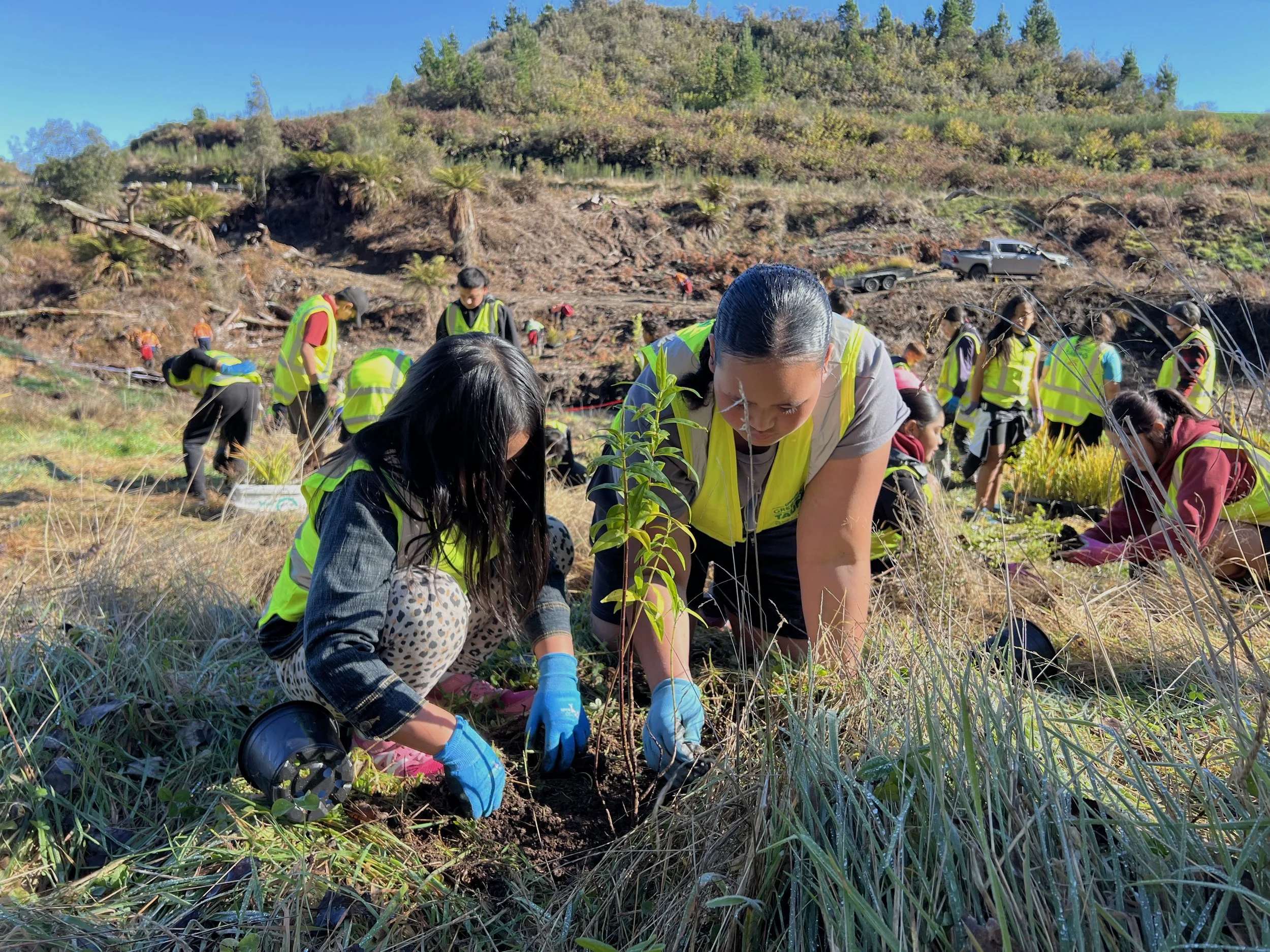 Miraka-Tūaropaki Riparian Planting Event — Kids Greening Taupō ...