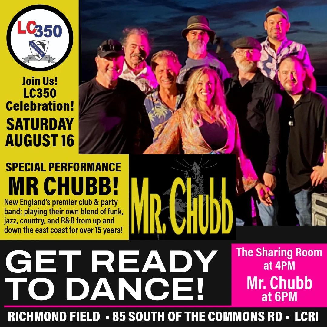 MR. Chubb 6PM and The Sharing 4PM — LC 350th