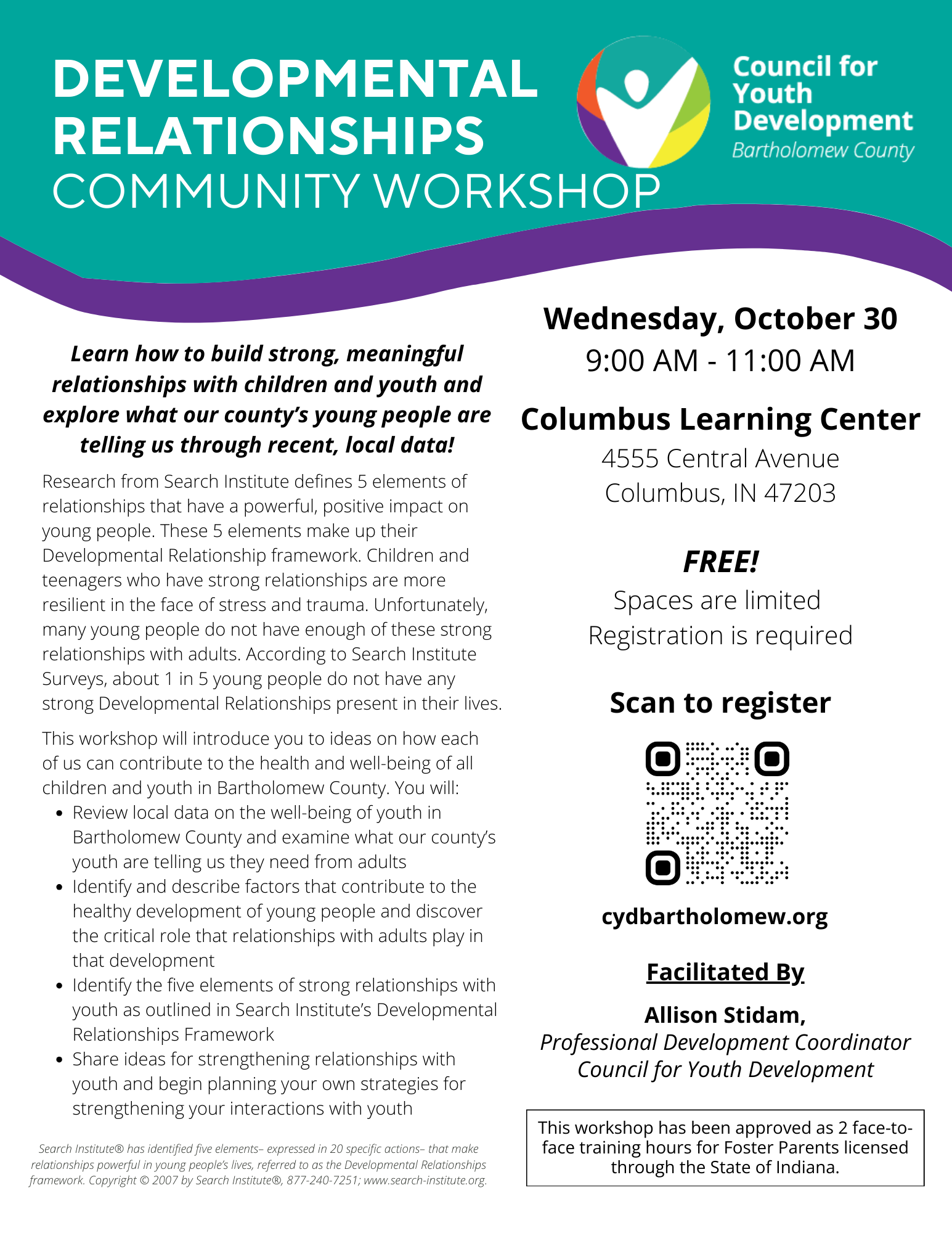 Developmental Relationships Community Workshop — Council for Youth ...
