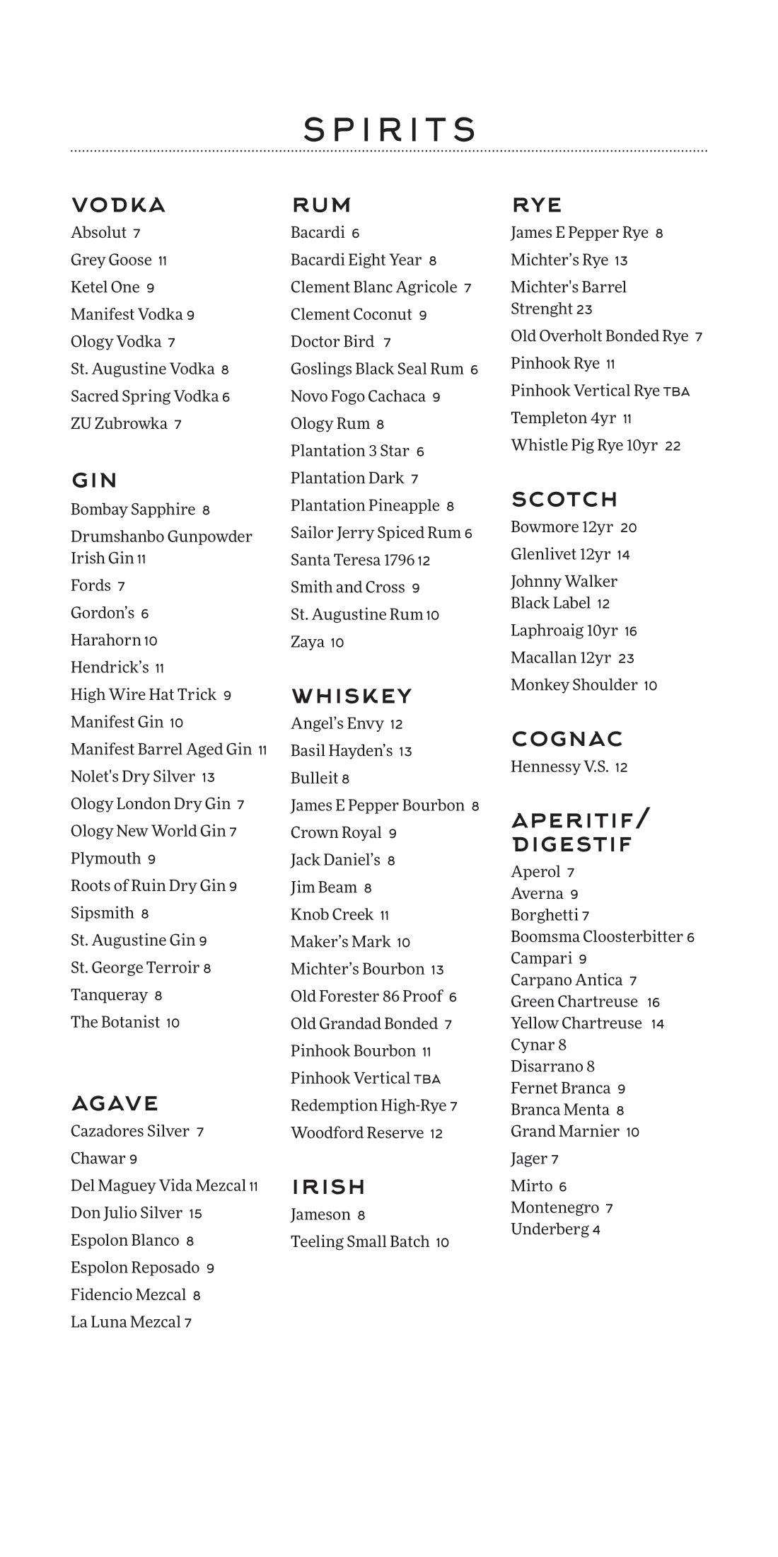 Libations & Happy Hour — Liberty Bar & Restaurant