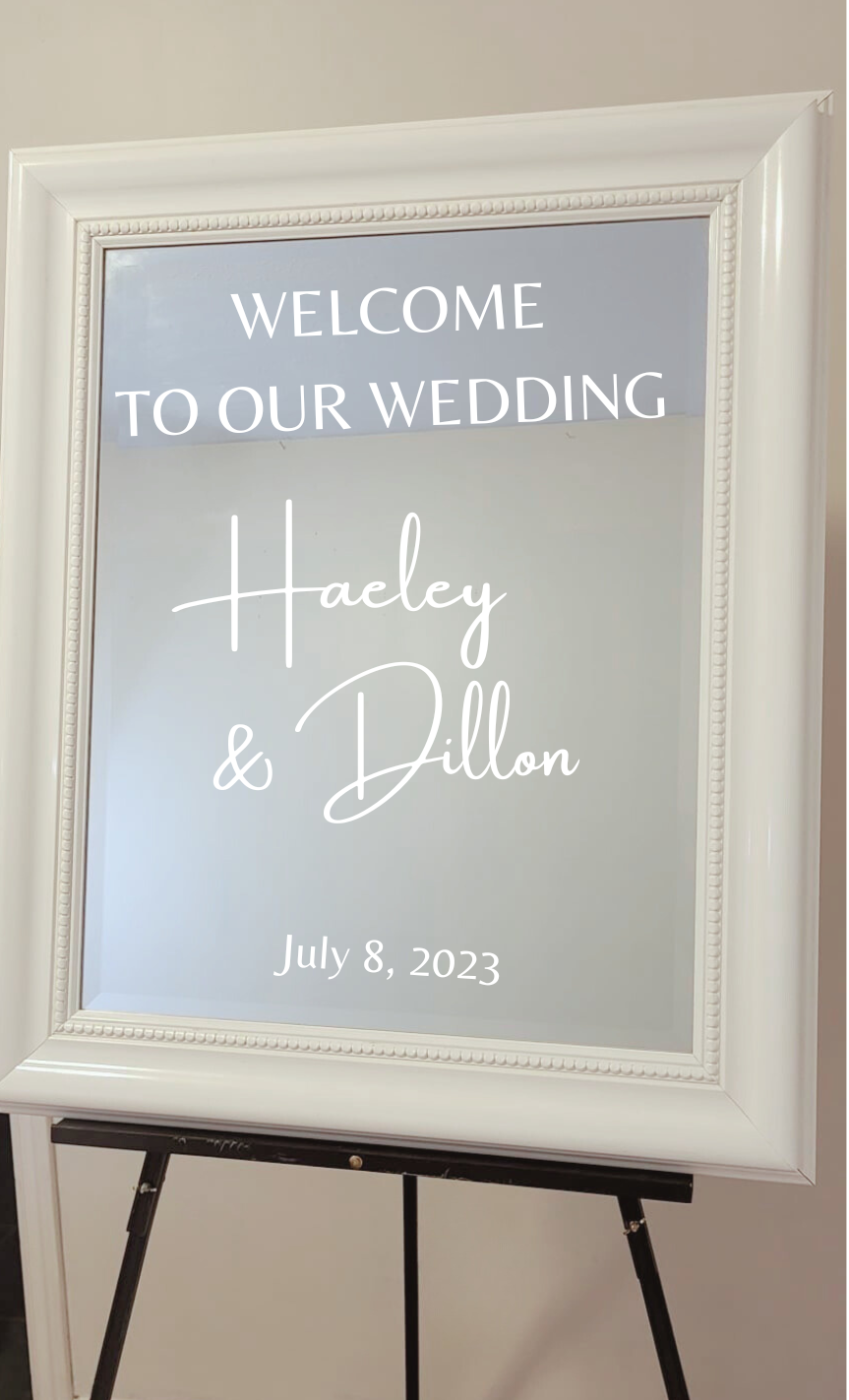 Mirror Signs — AW Event Decor