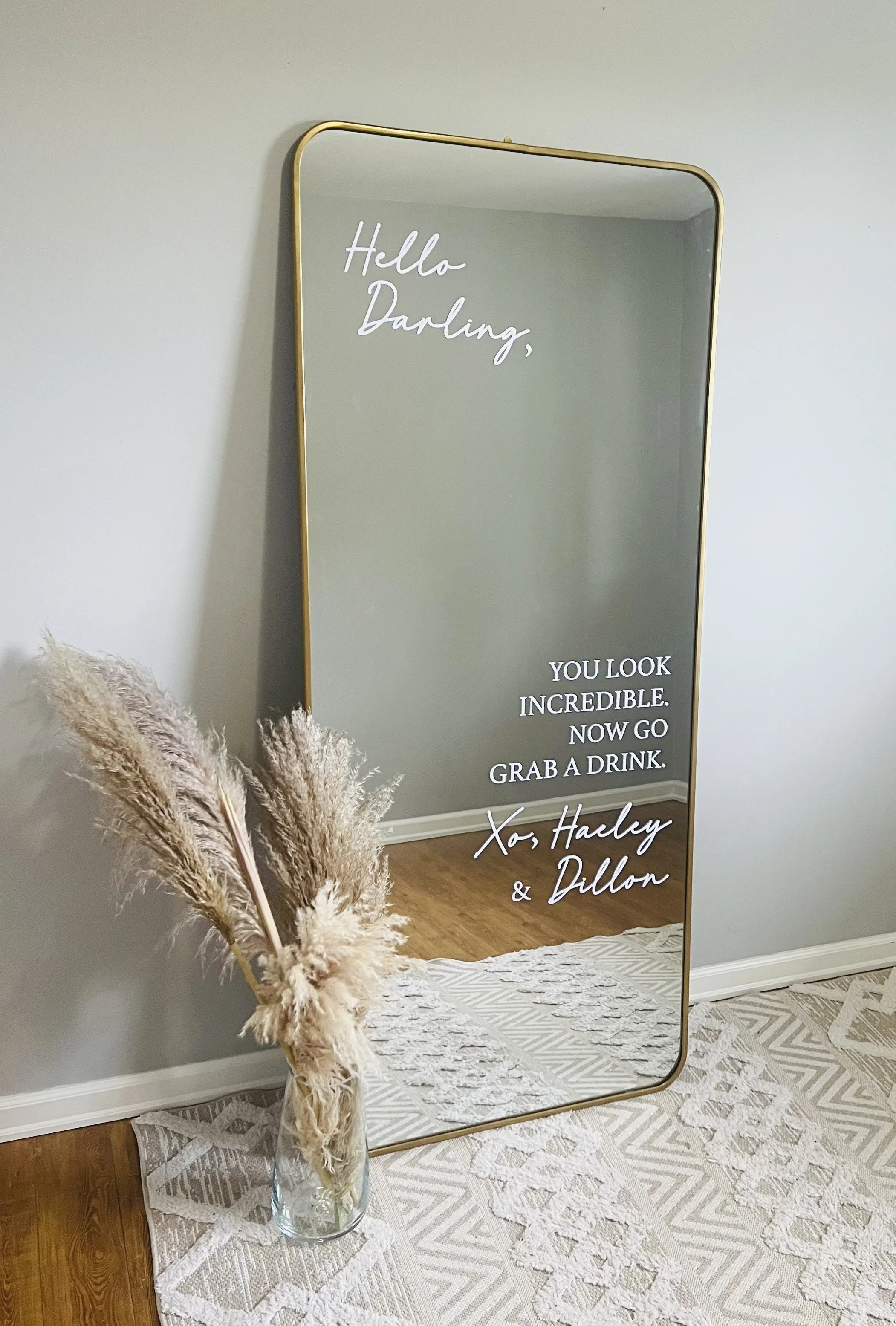 Mirror Signs — AW Event Decor