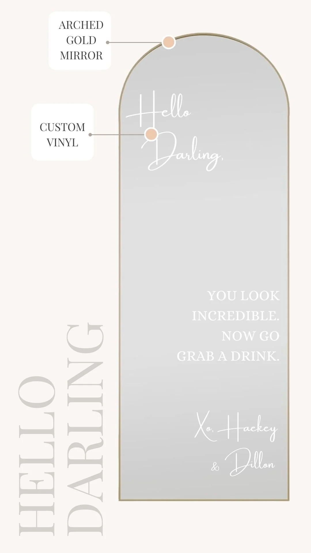 Mirror Signs — AW Event Decor