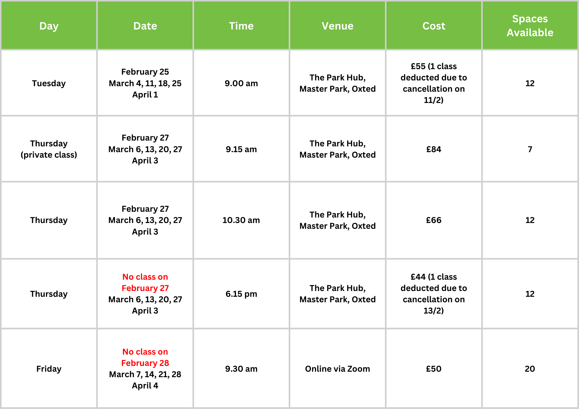 Classes — Aileen Ross - Rehab and Pilates