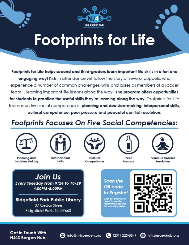 Footprints for Life — NJ4S Bergen Hub