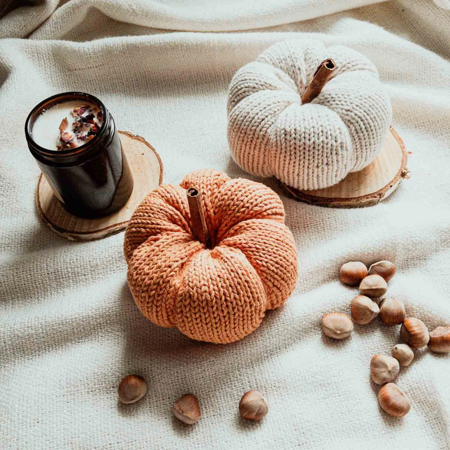 Free Farmhouse Fall Pumpkin Home Decor Knitting Pattern and Tutorial — Whileberry | Modern ...