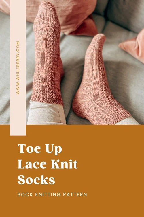 Chestnut Socks - Toe Up Lace Ankle Socks Knitting Pattern — Whileberry ...