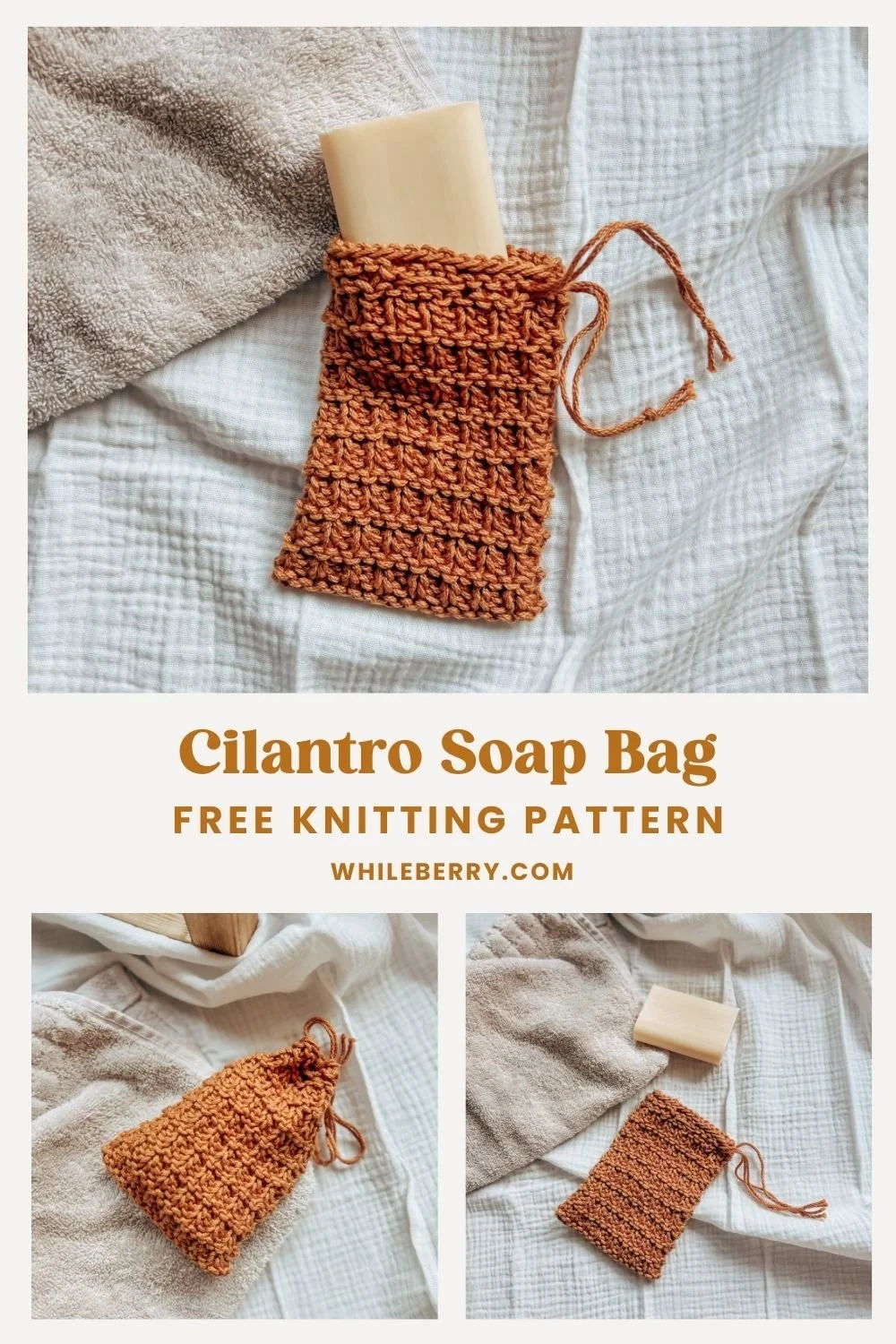 Easy Soap Saver Free Knitting Pattern for a Small Drawstring Bag ...