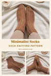 Simple Worsted Home Socks Knitting Pattern - Minimalist Socks ...