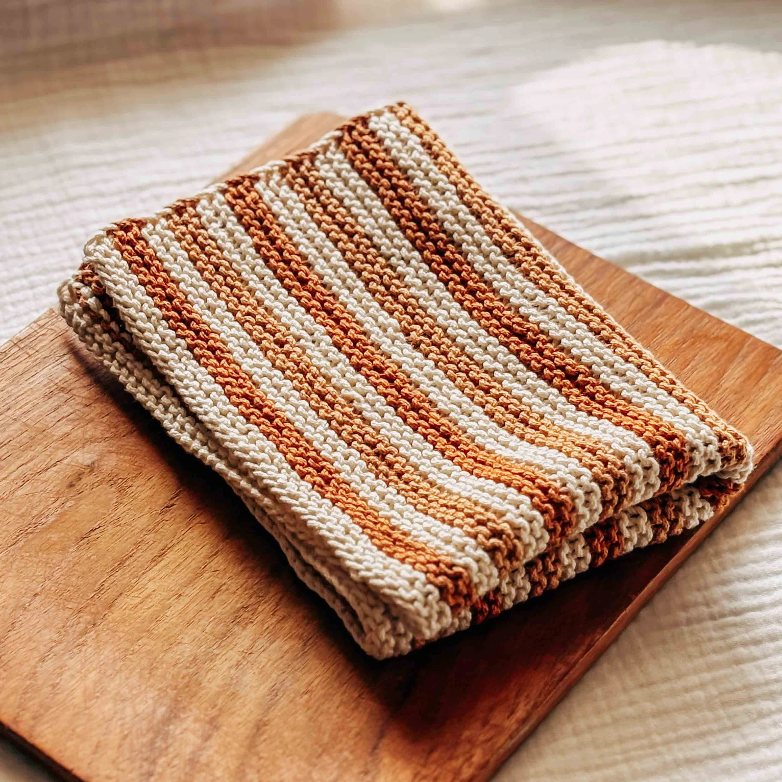 Free Striped Tea Towel Knitting Pattern - Croissant Tea Towel ...