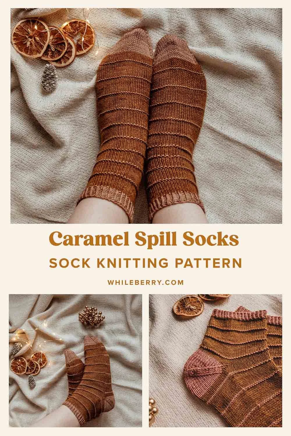 Free Socks Knitting Pattern for 4ply Yarn - Caramel Spill Socks ...