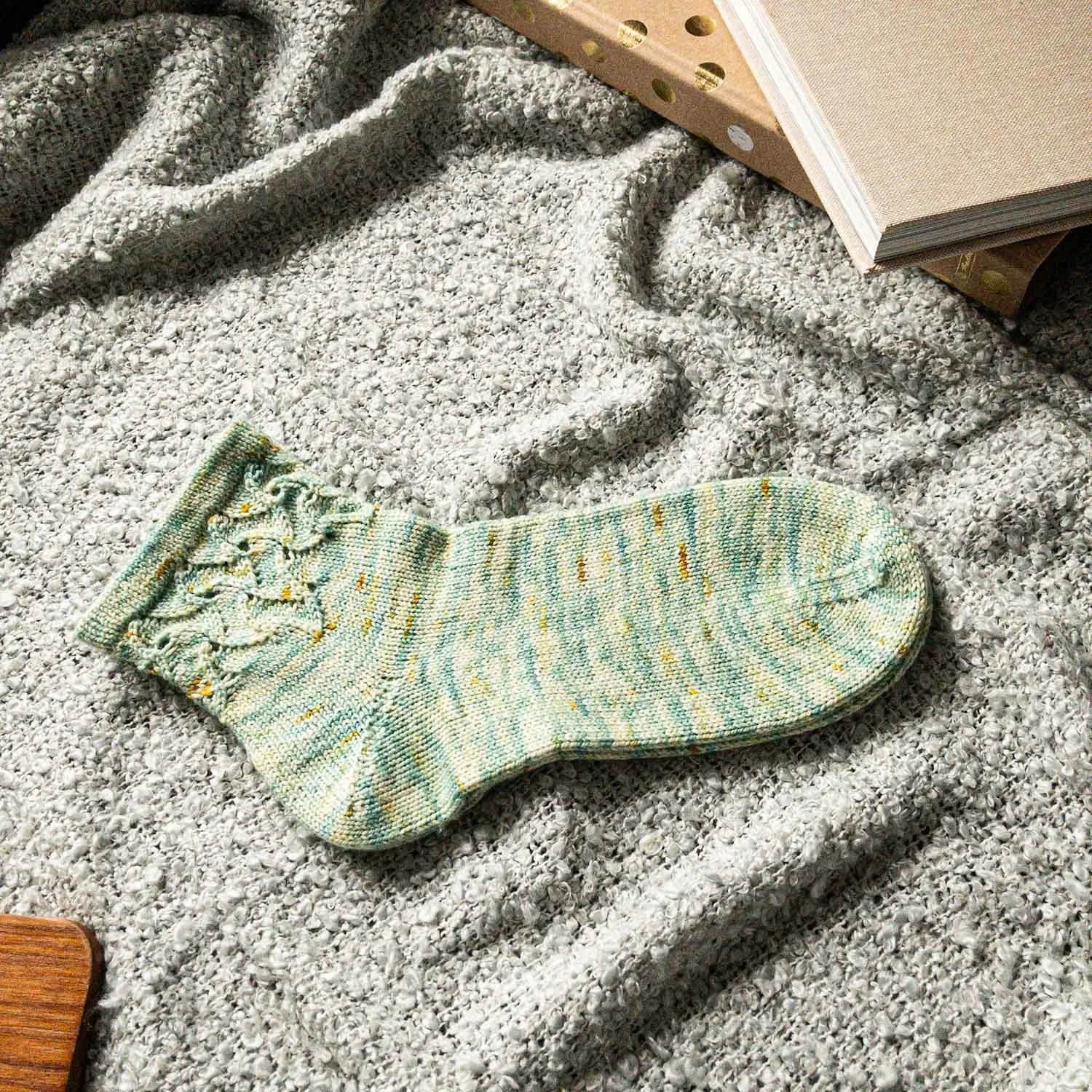Summer Lace Ankle Socks Knitting Pattern - Tidal Waves Socks — Whileberry | Modern Knitting ...
