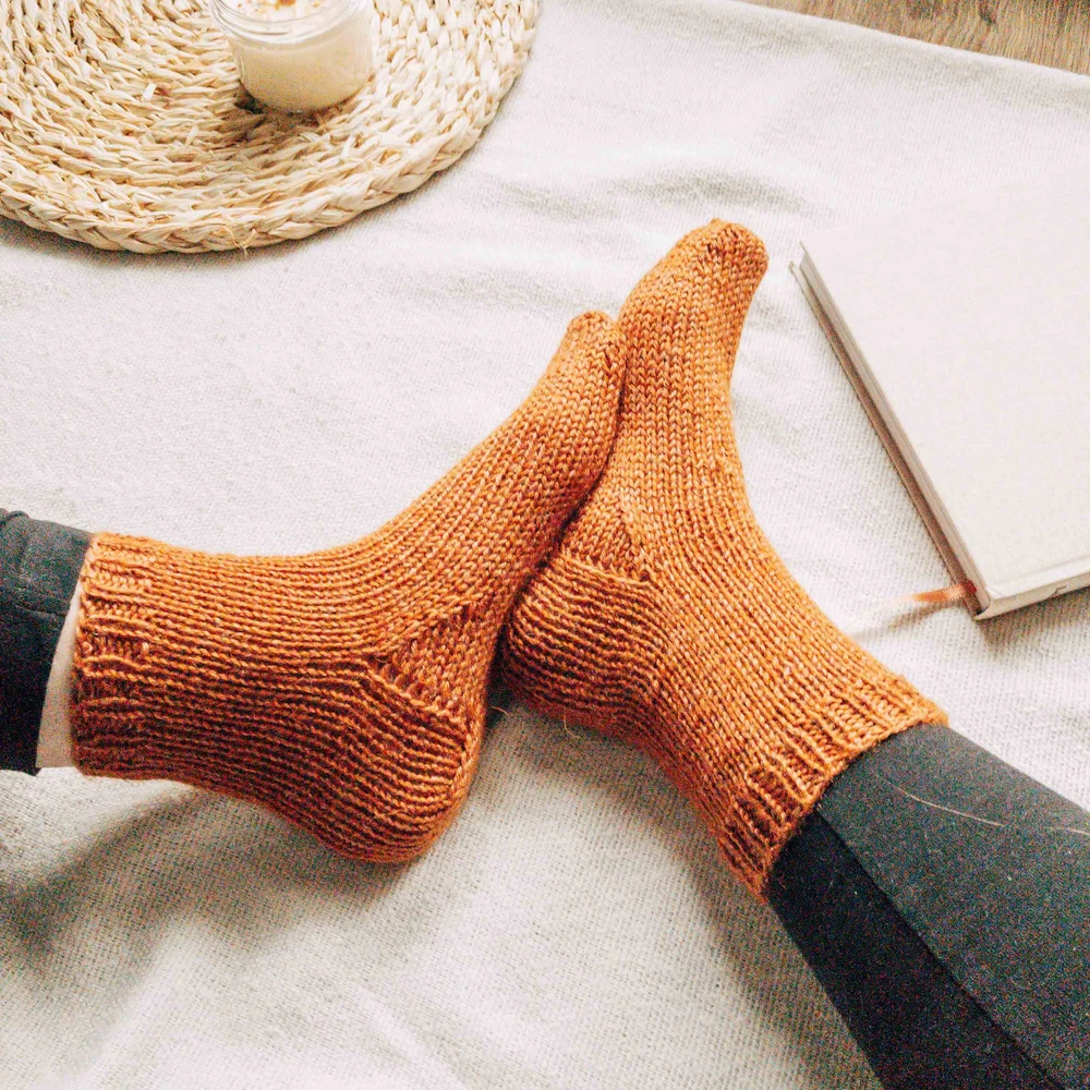 Fireplace Socks - Free Sock Knitting Pattern — Whileberry | Modern ...