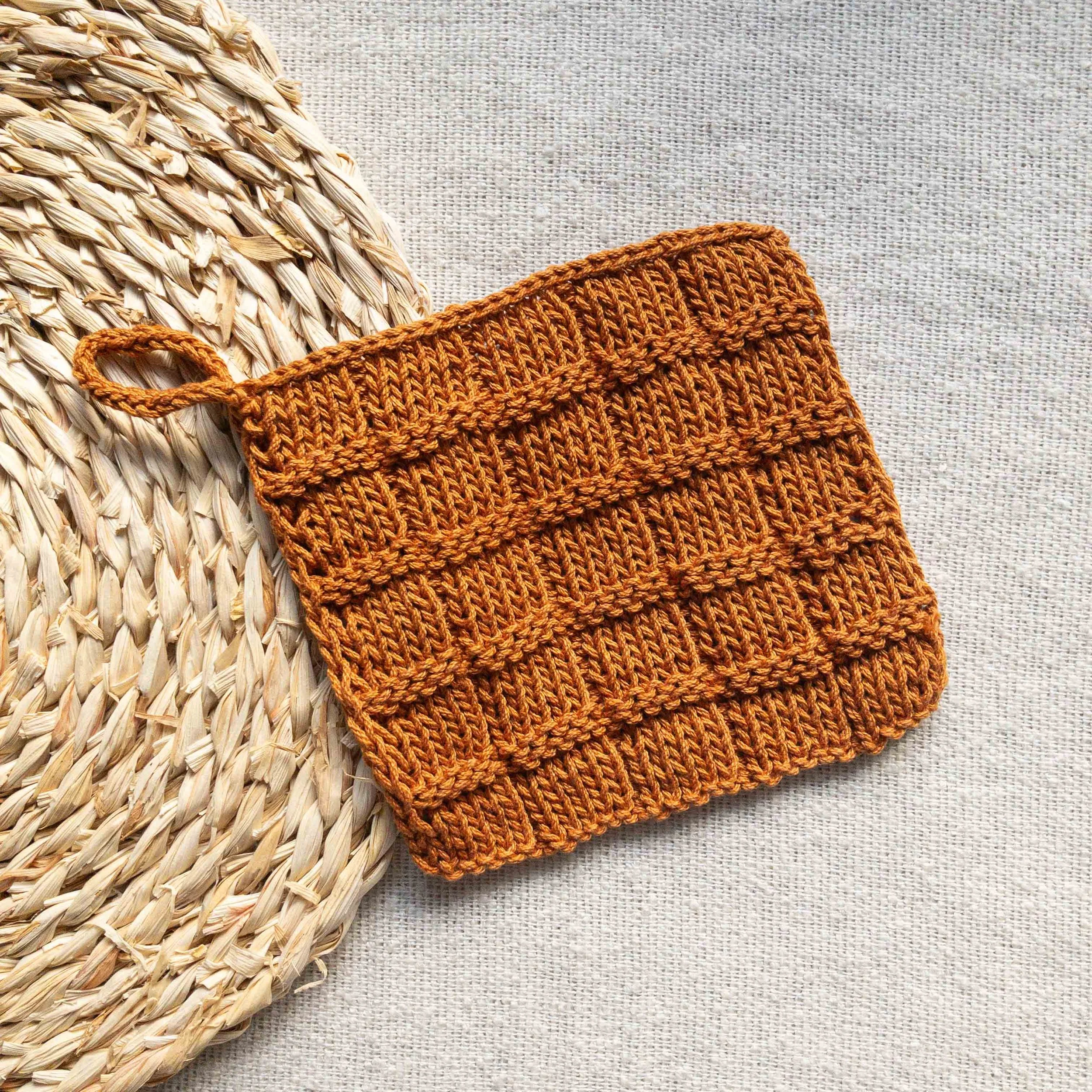 Waffle Dishcloth - Free Knitting Pattern — Whileberry | Modern Knitting ...
