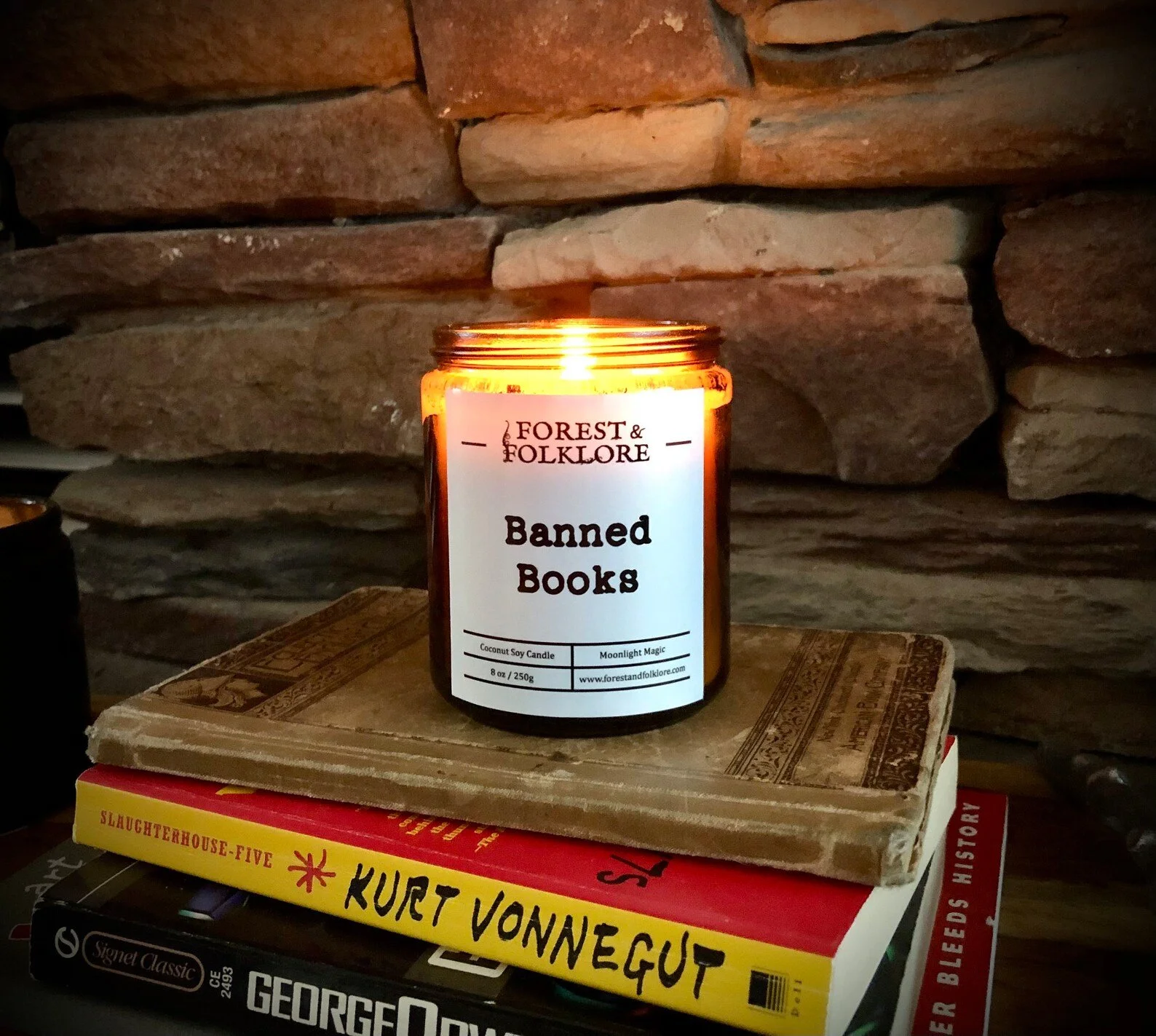 Zodiac Candle with Mystery Crystal & Gift Box — Forest & Folklore