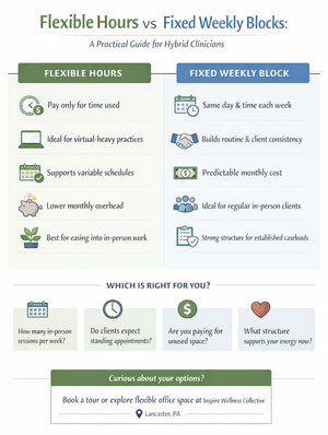 Flexible Hours vs Fixed Office Blocks for Therapists | Lancaster PA ...