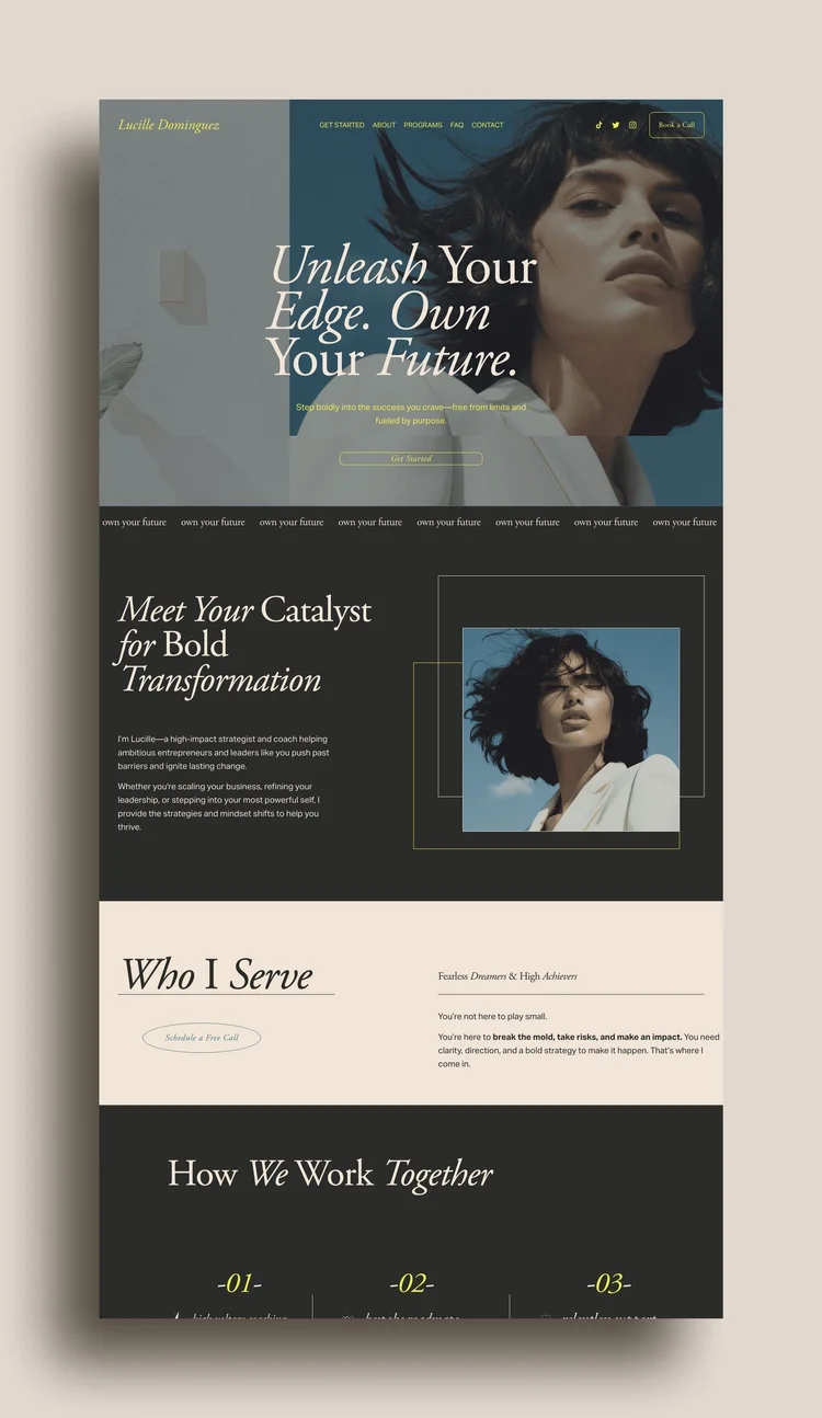 Resellable Squarespace Template | $7 PLR One-Page — Web Design and Branding Services in Orange ...
