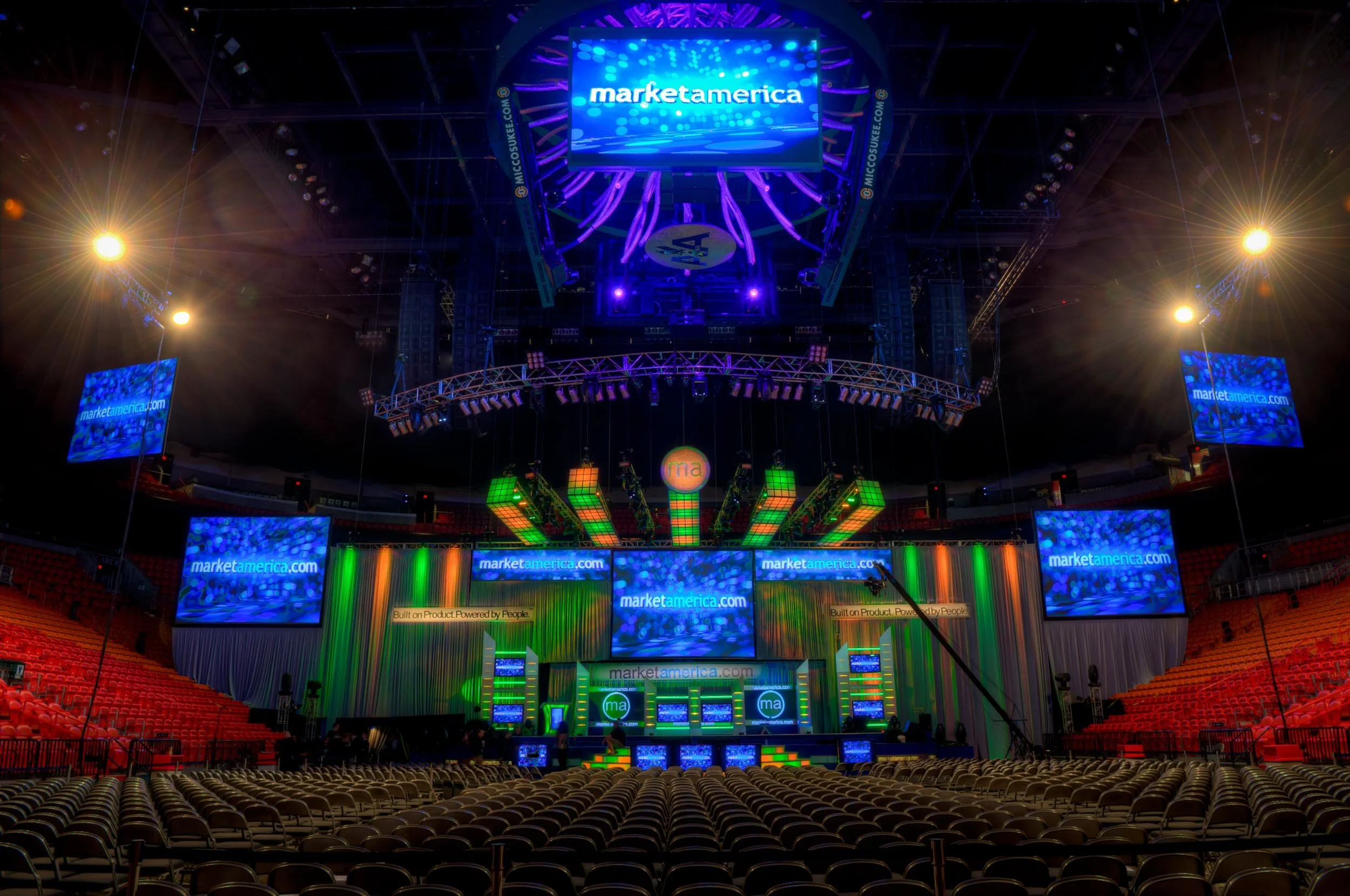 On site at the Arena - Day one for the 2010 Market America Convention ...