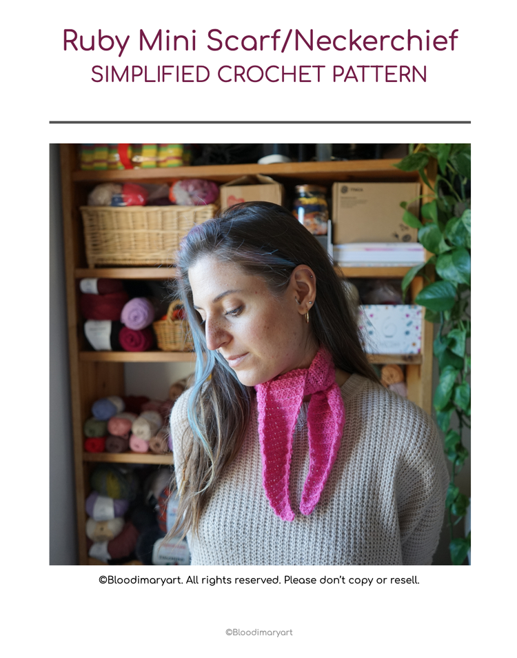 Crochet Mini Scarf FREE PATTERN | Neckerchief Tutorial — Bloodimaryart