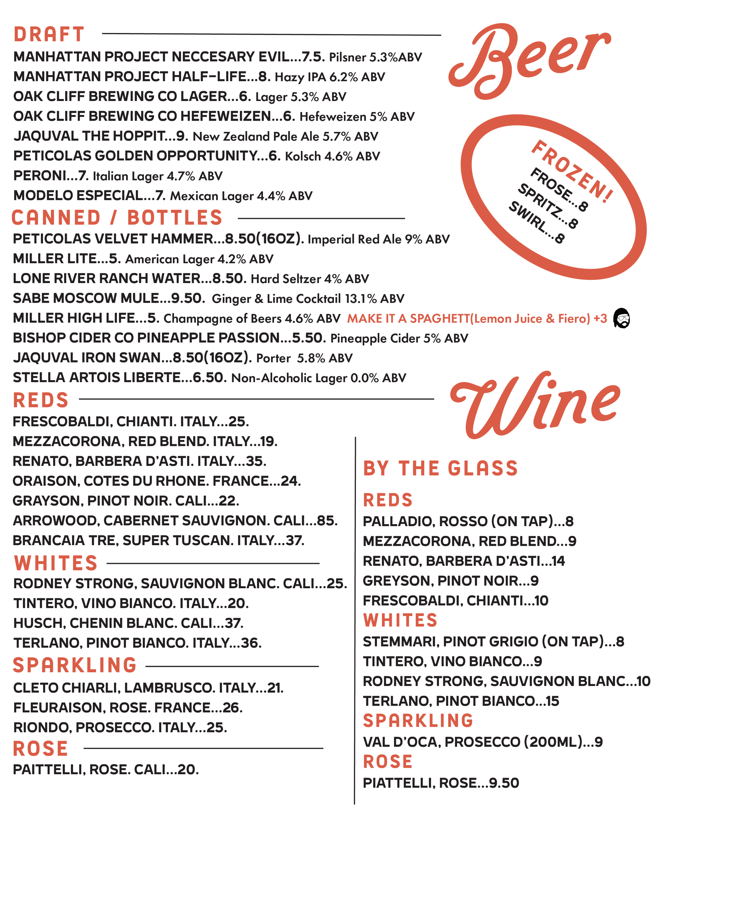 Beer & Wine — Cenzo's Pizza & Deli