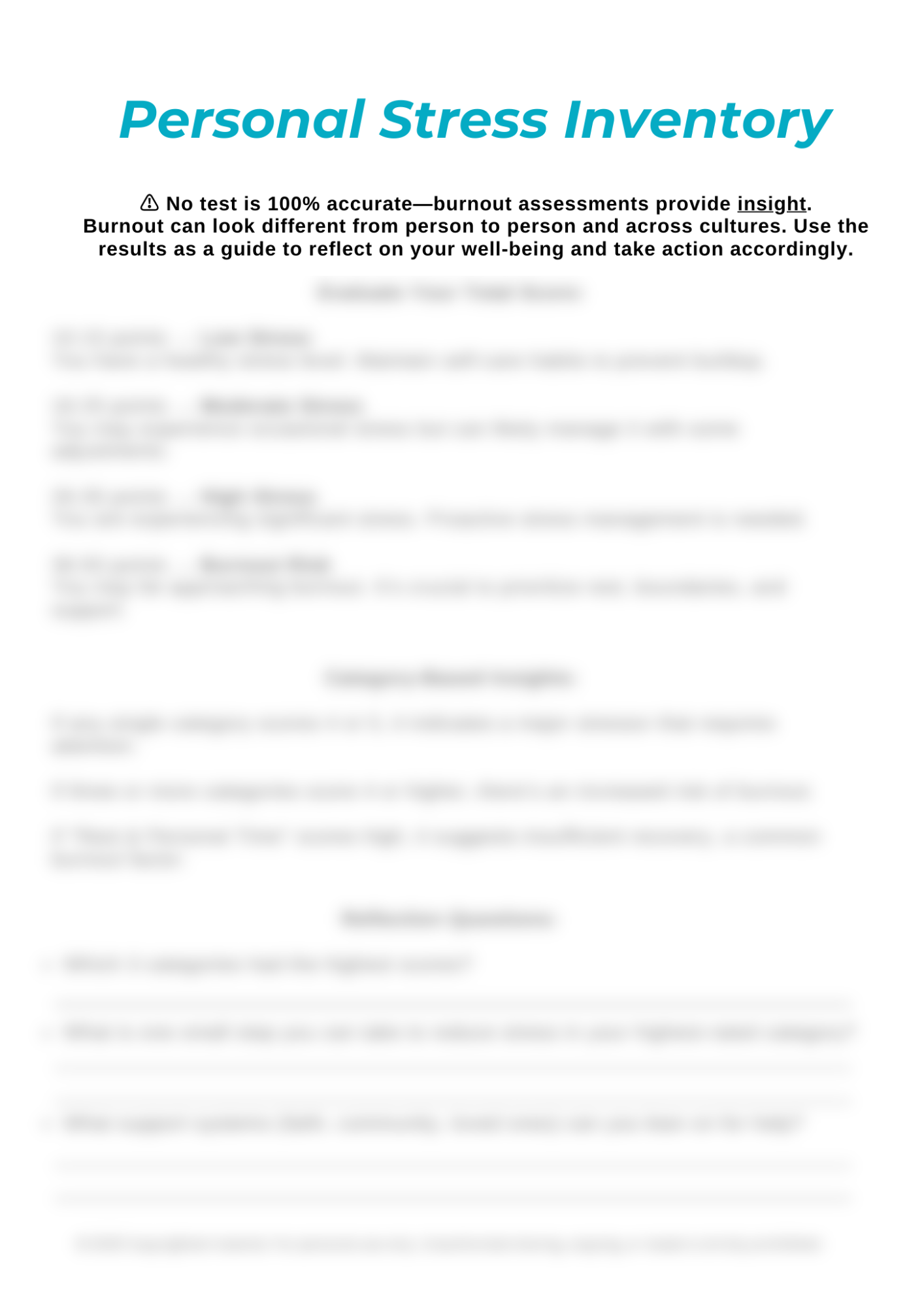 Personal Stress Inventory — Asma Abu-Dahab