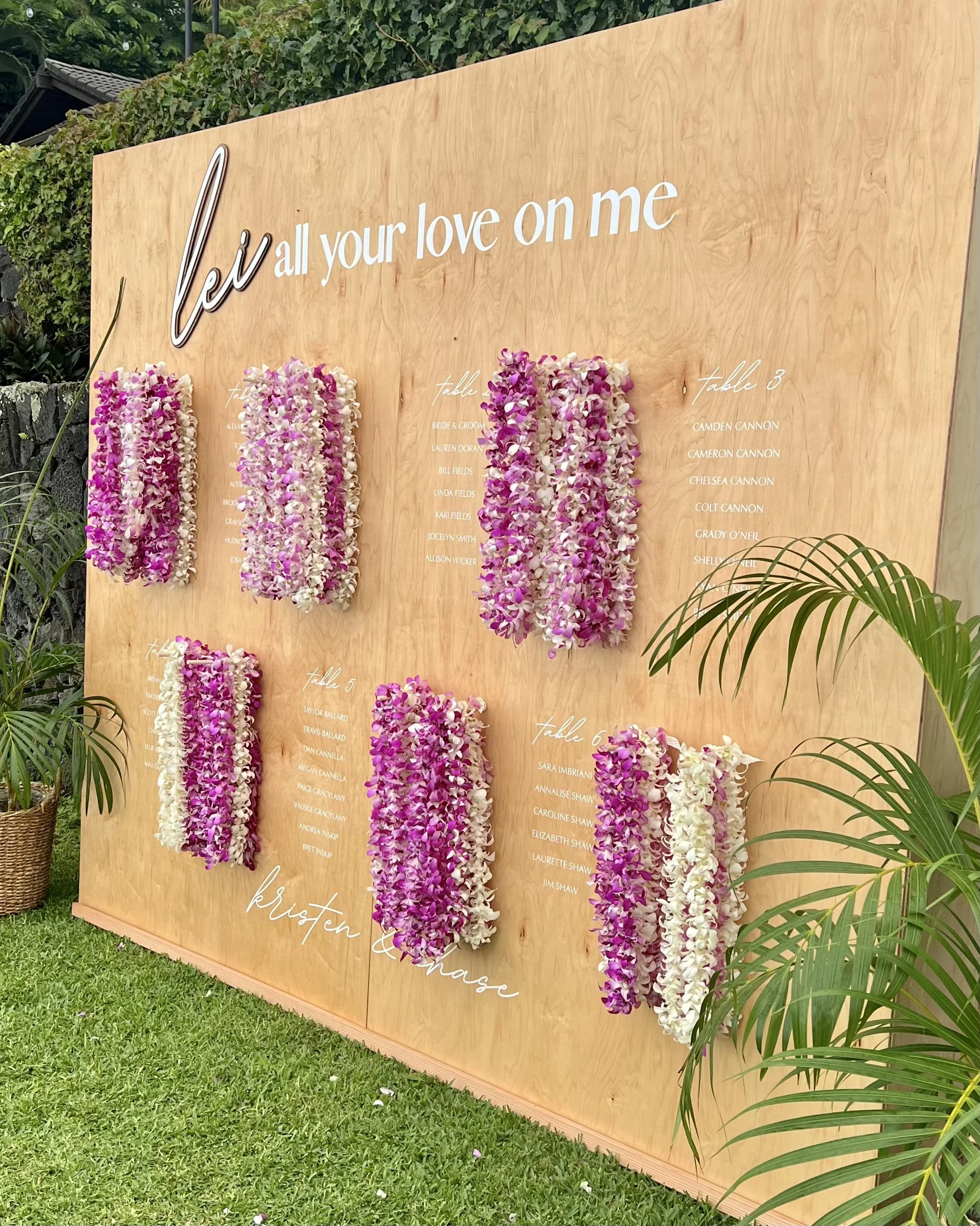 Wedding & Event Signage — Island Celebrations Hawaii