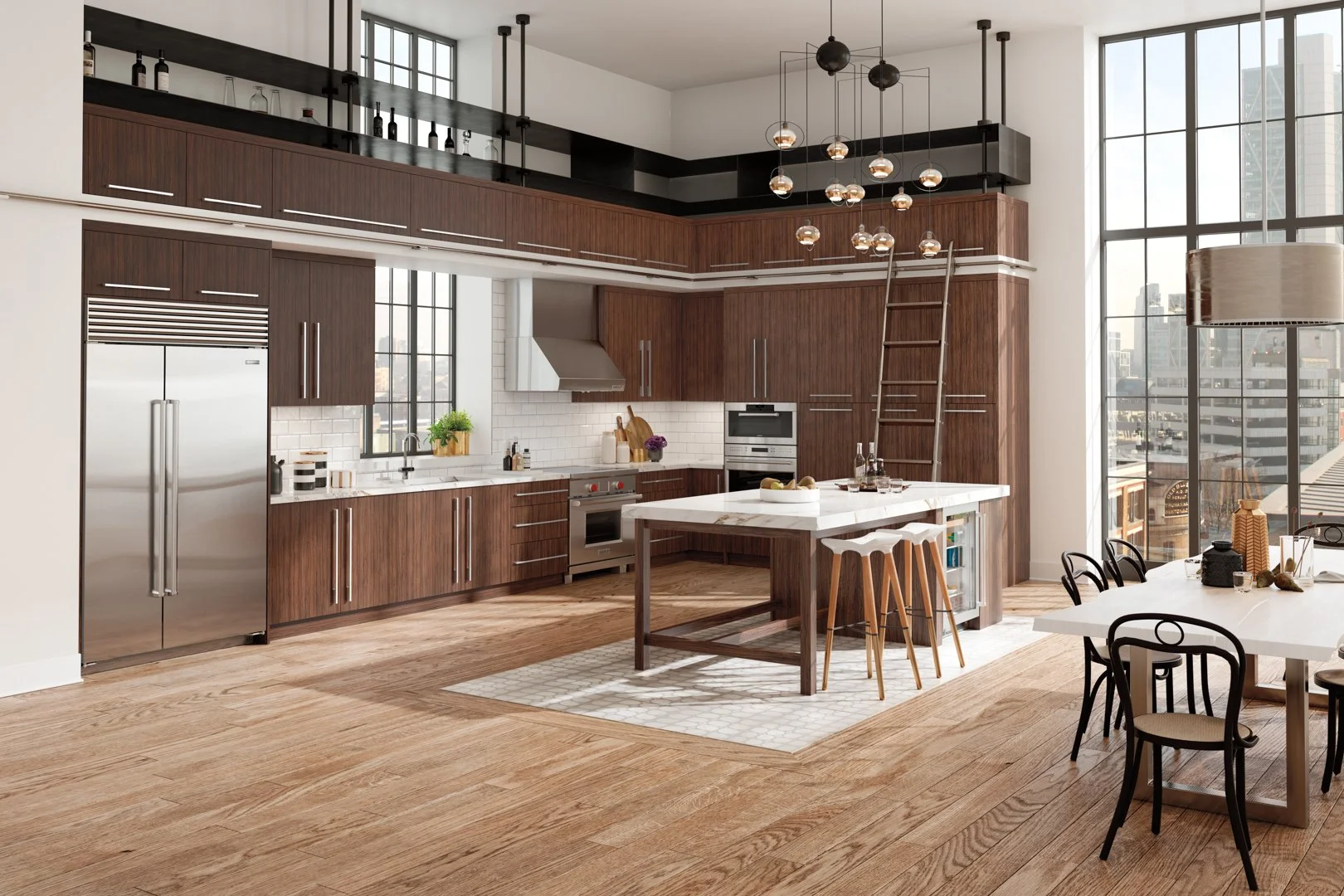 Luxury City Kitchen with Sub-Zero WolfShare — Guy Gunter Home