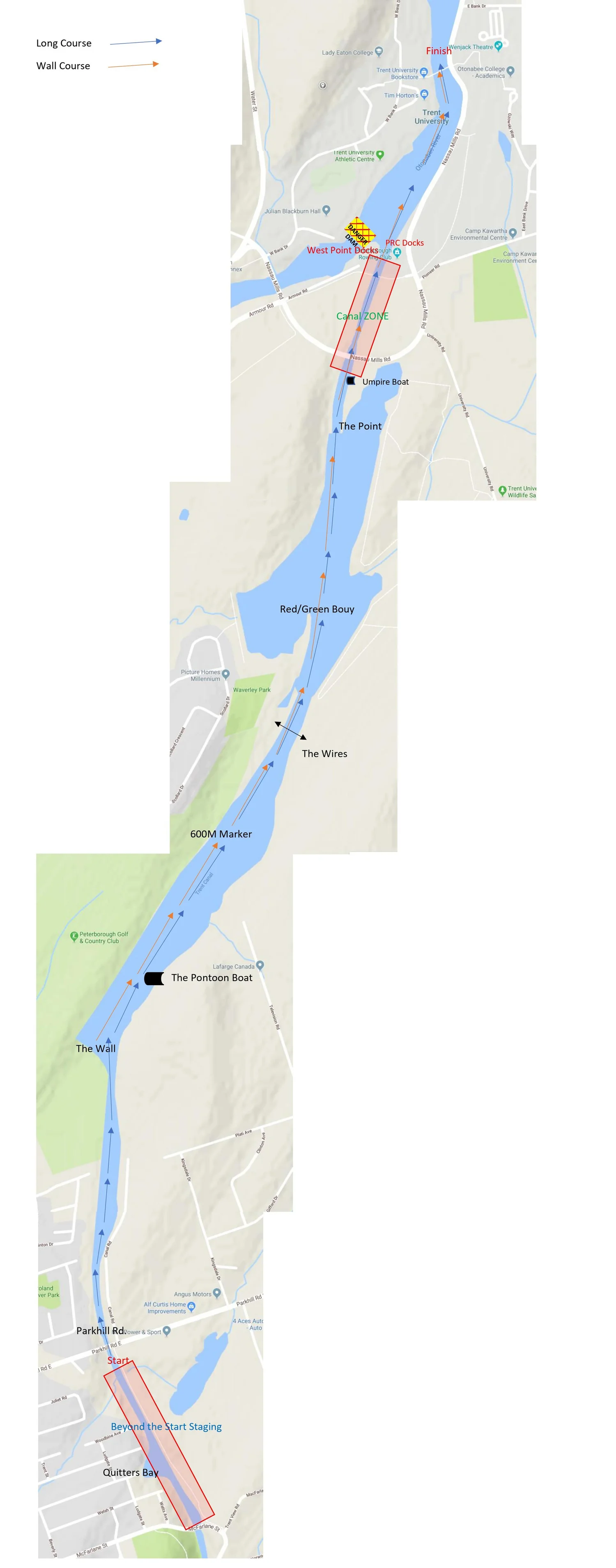 Course Map — Head of the Trent Regatta